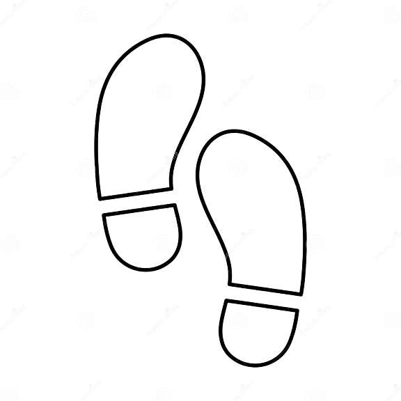 Foot steps icon image stock illustration. Illustration of footwear ...
