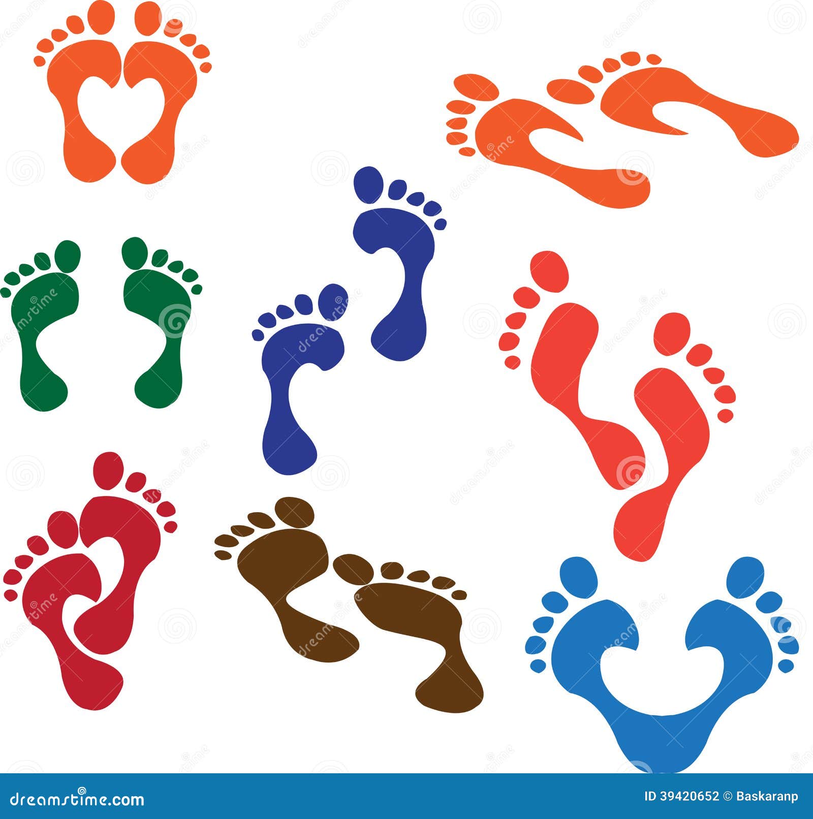 Foot Steps Vector Illustration | CartoonDealer.com #39420652