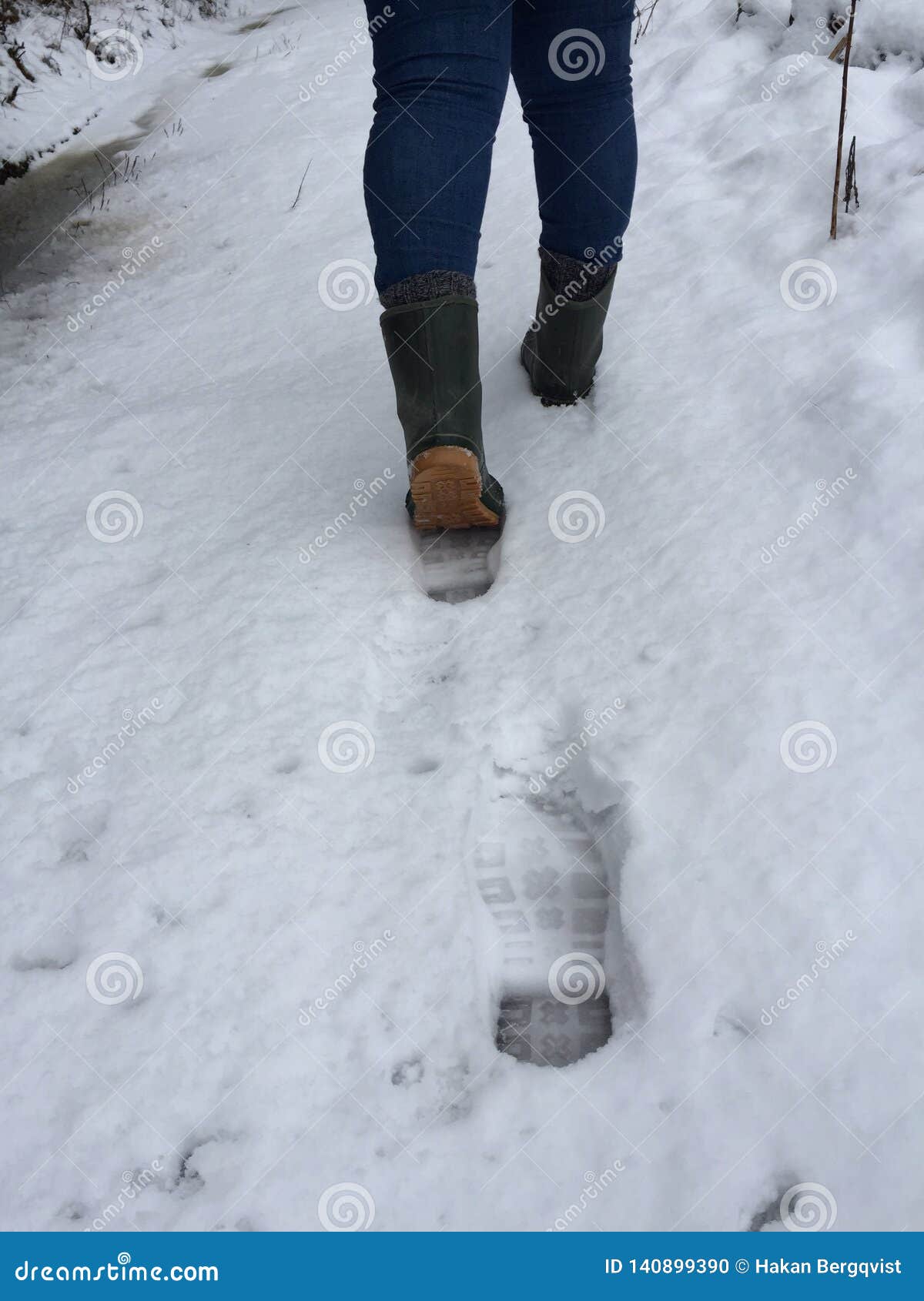 Foot steps stock photo. Image of moving, winter, space - 140899390