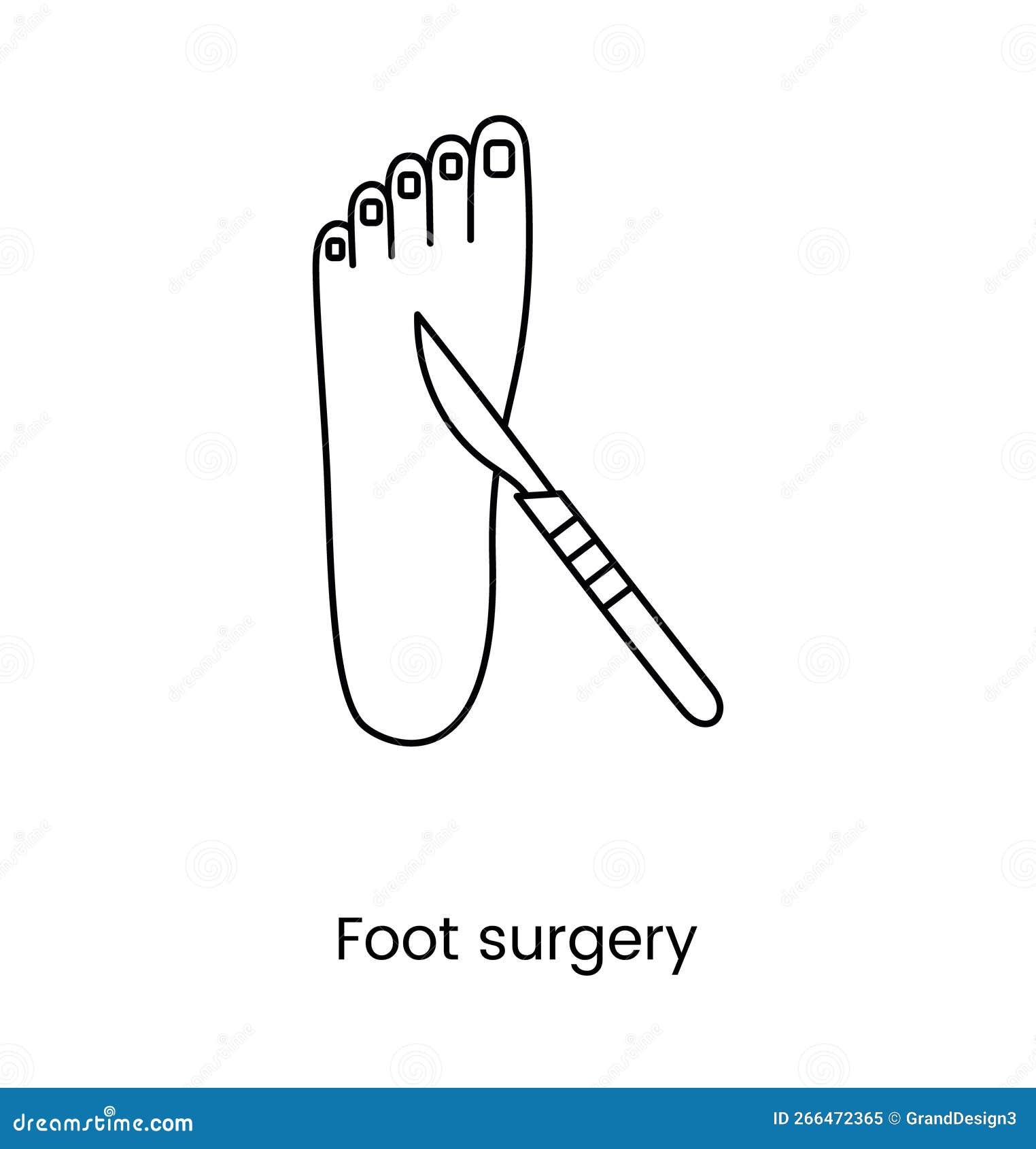 Foot Surgery Icon Line in Vector. Stock Vector - Illustration of ...