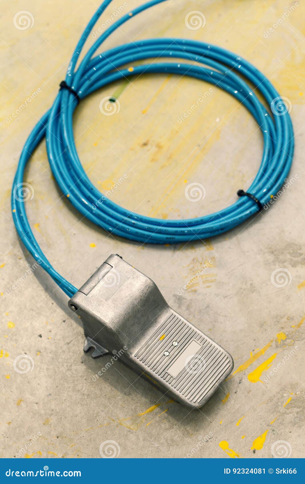 Foot Switch for the Machine Stock Image - Image of metal, closeup: 92324081