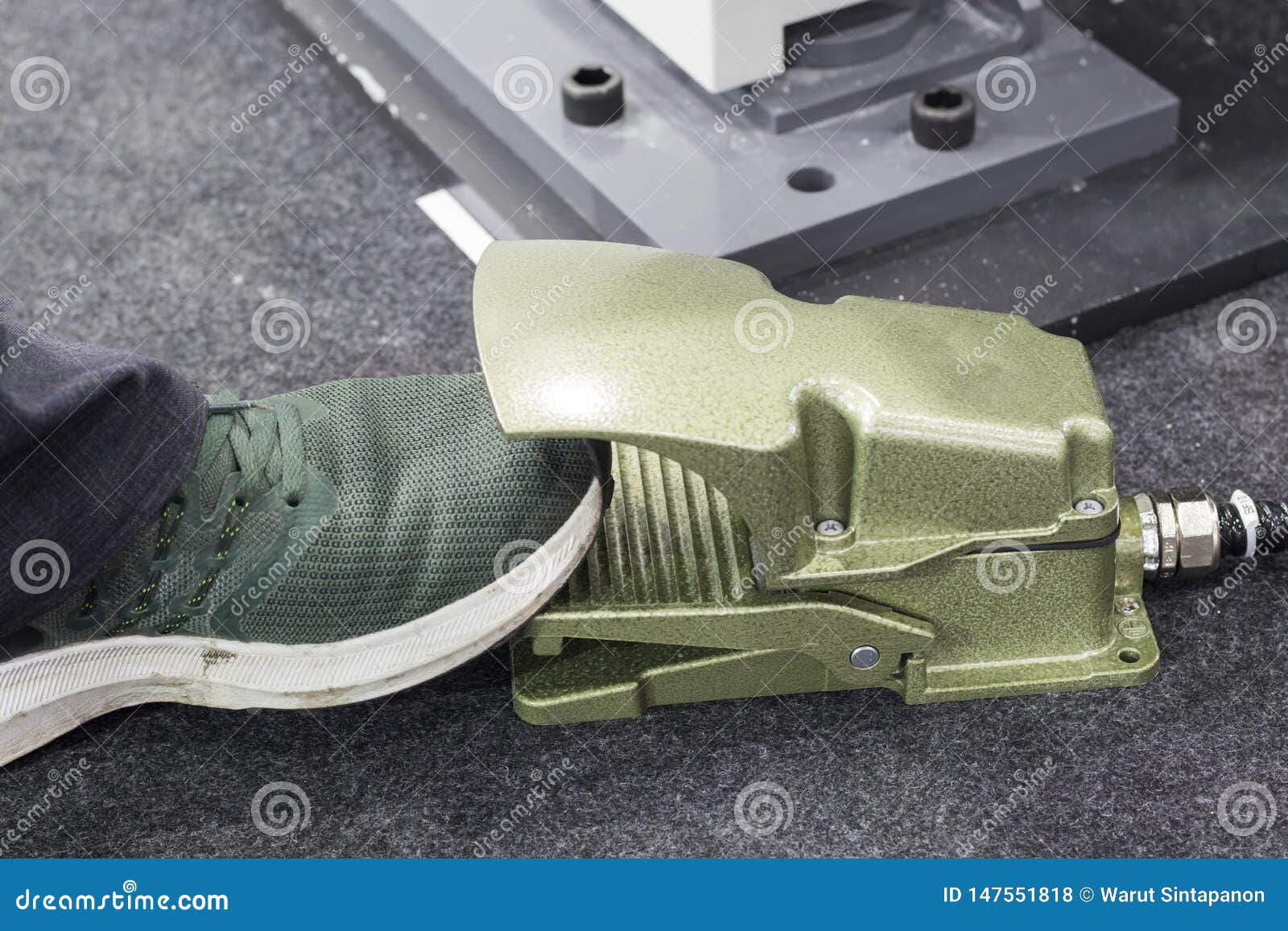 Foot Switch for Start / Stop Machine Operation Stock Photo - Image of ...