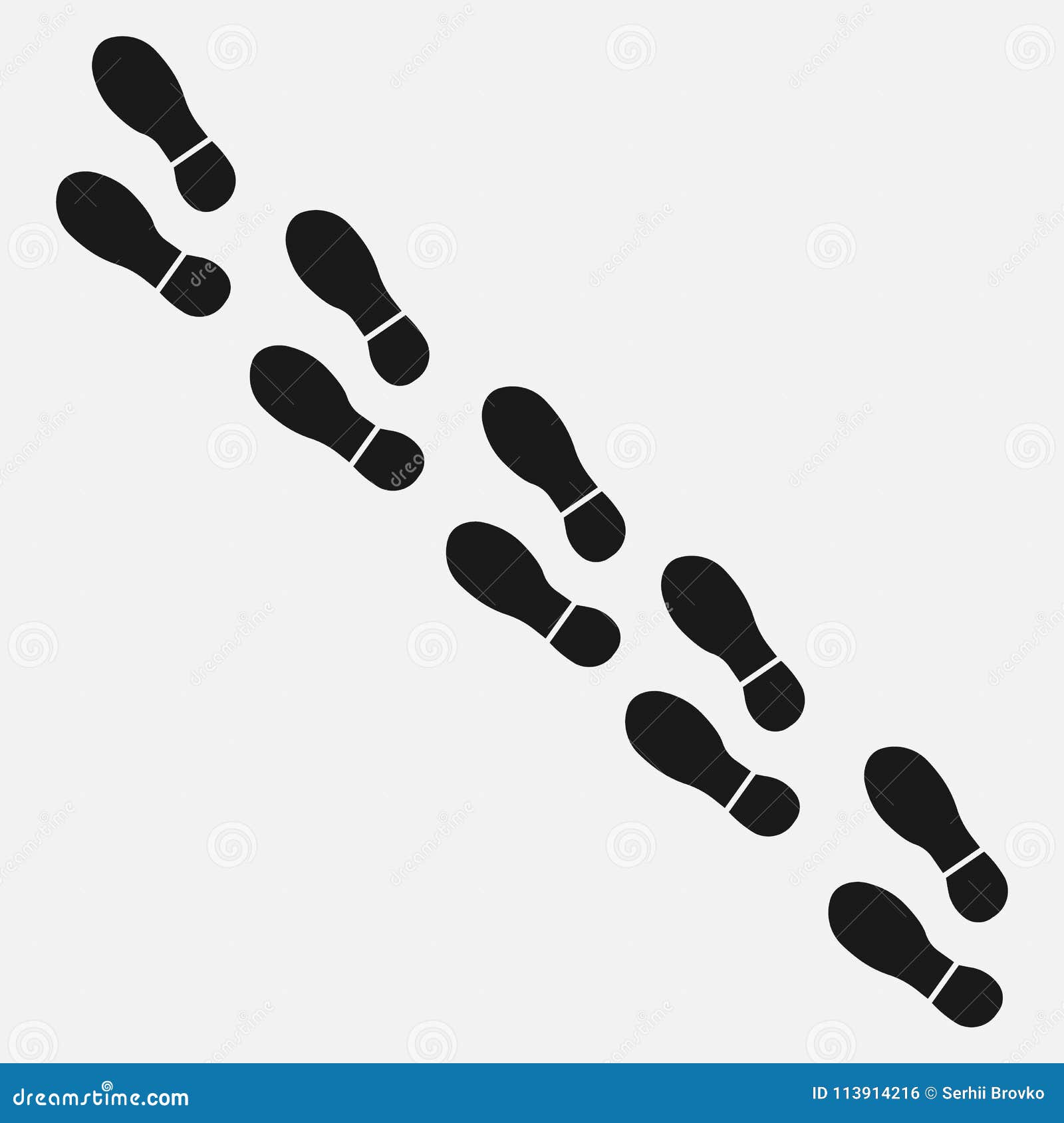 Foot Trail Vector Illustration. Stock Vector - Illustration of ...