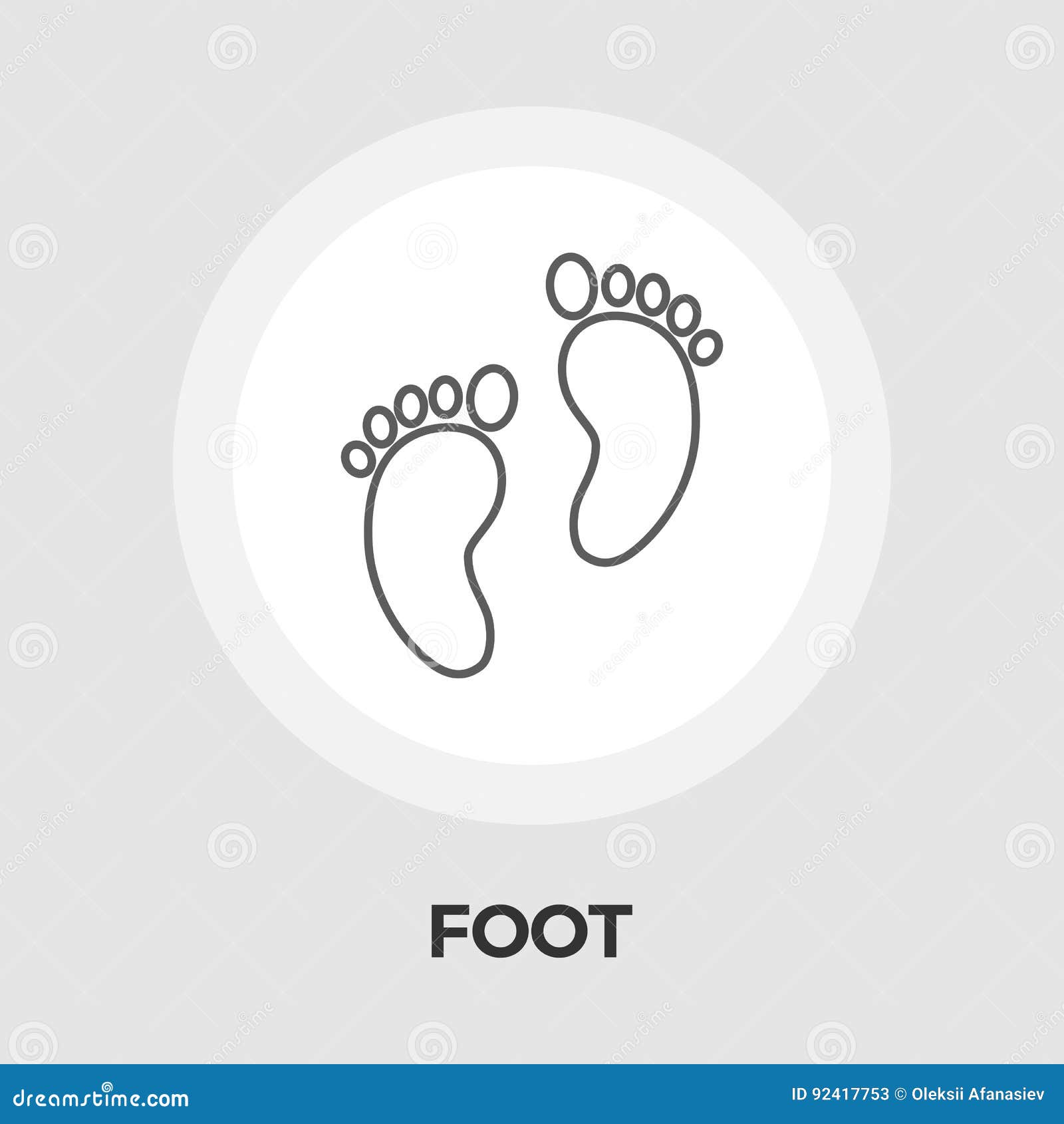 Foot vector flat icon stock vector. Illustration of generated - 92417753