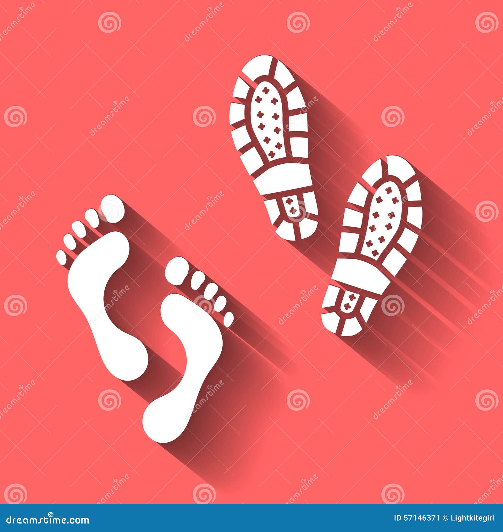 Foot Vector In Side View And Bottom Of Foot | CartoonDealer.com #81891737