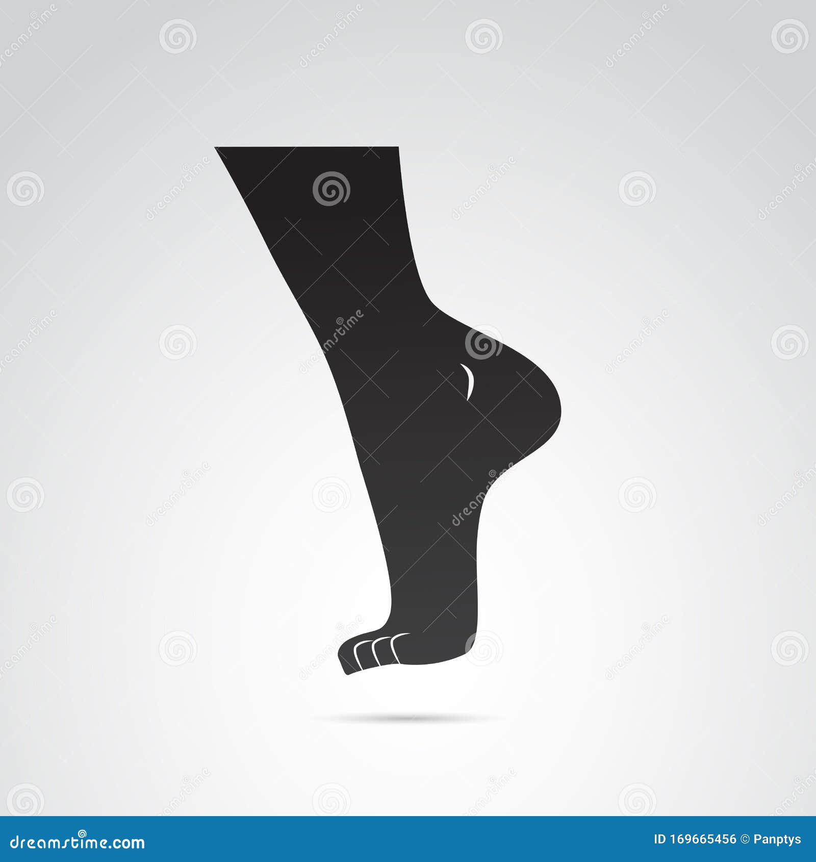 Foot Vector Icon on White Background. Stock Vector - Illustration of ...