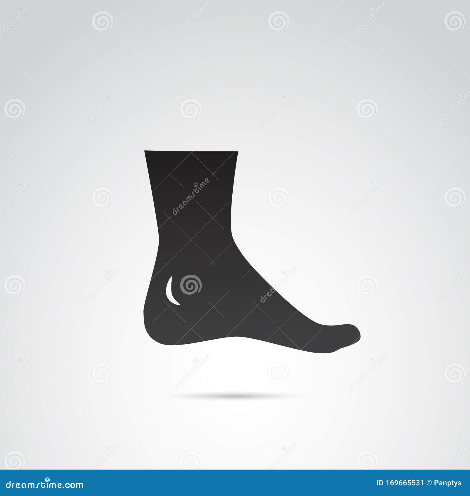 Foot Vector Icon on White Background. Stock Vector - Illustration of ...
