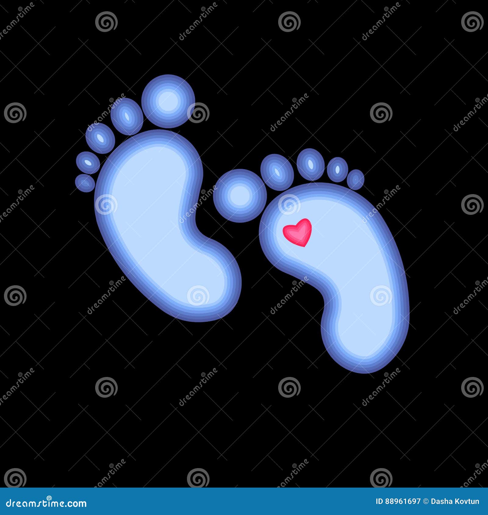 Foot Vector Imprint Footprint Symbol Graphic Illustration Stock Vector ...