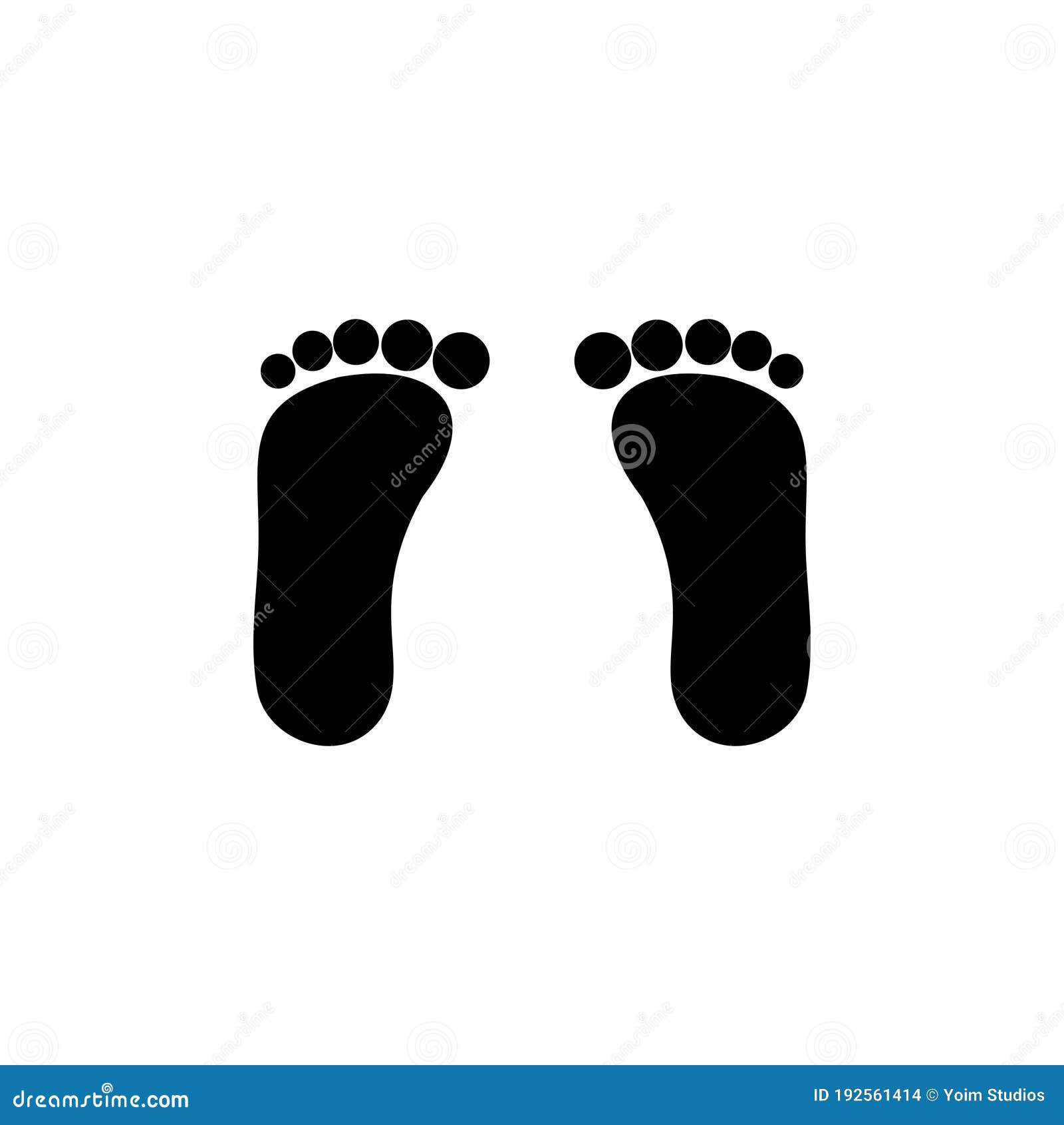 Foot Vector Logo Icon Design Template Illustration Stock Vector ...