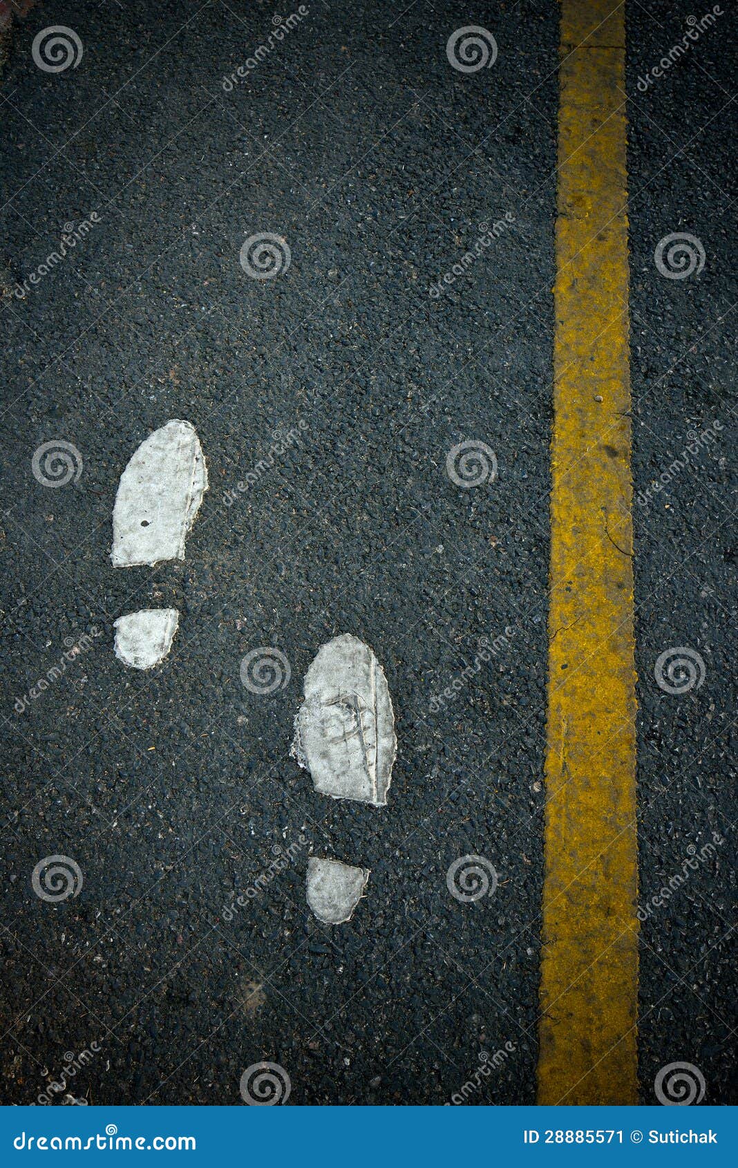 Foot walk on road stock image. Image of path, pavement - 28885571
