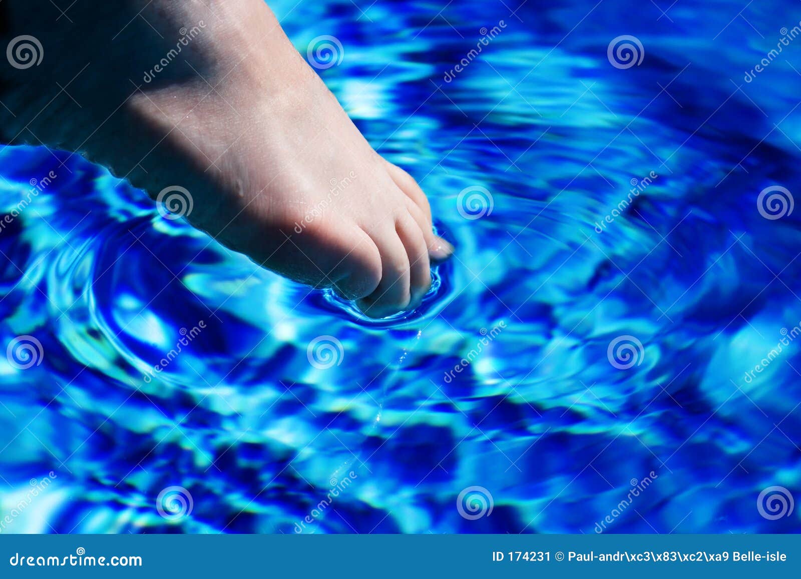 Foot in water stock image. Image of pool, blue, cooling - 174231