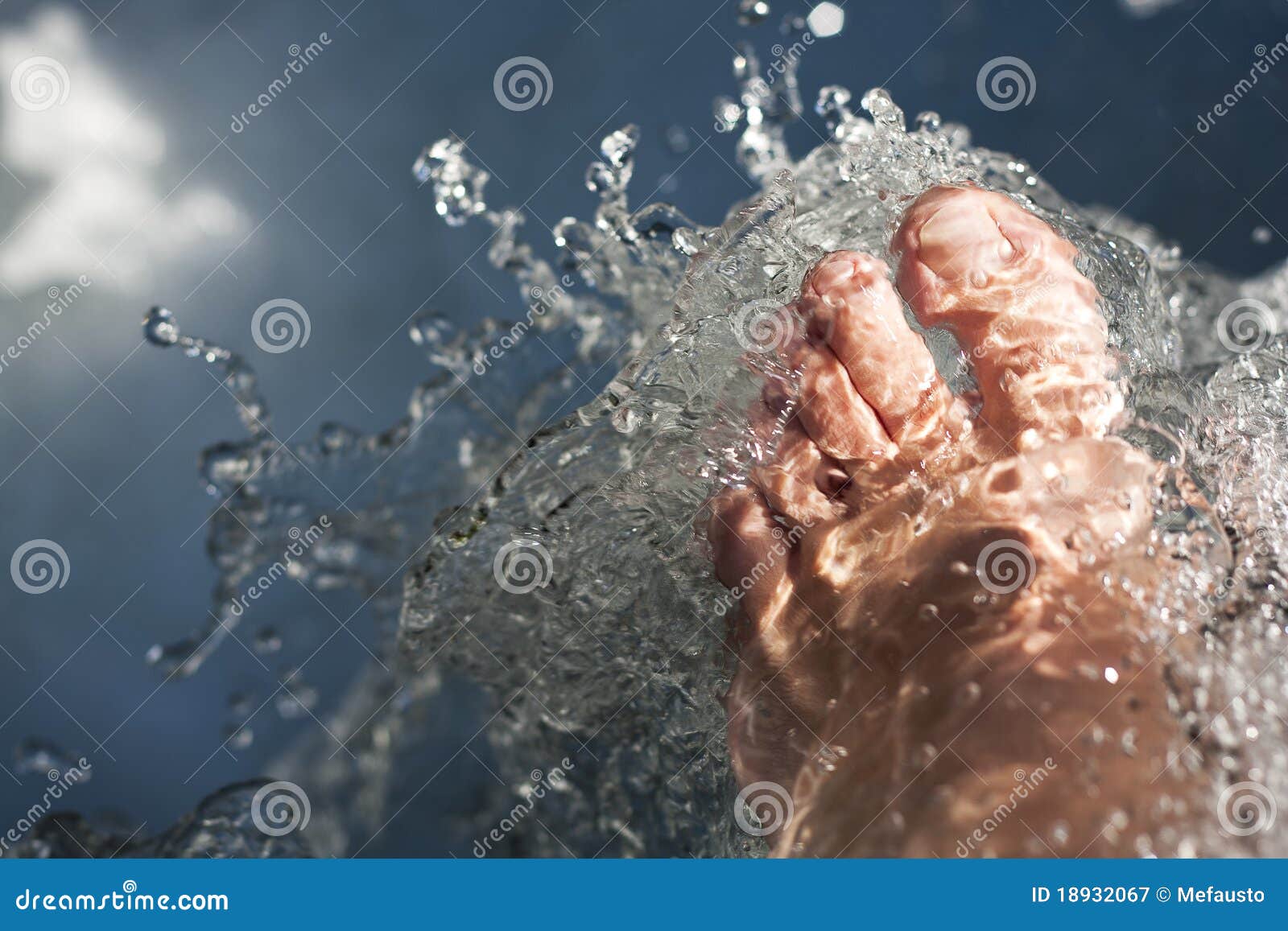 Foot in the water stock image. Image of foamy, waterfall - 18932067