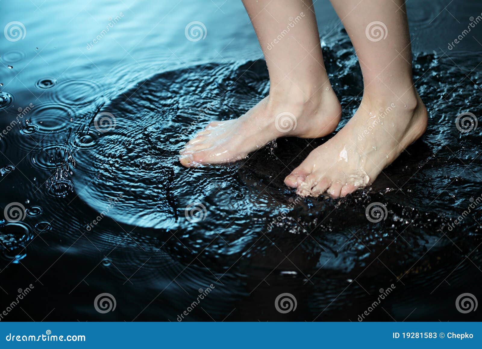 Foot in water stock image. Image of summer, toes, excellent - 19281583