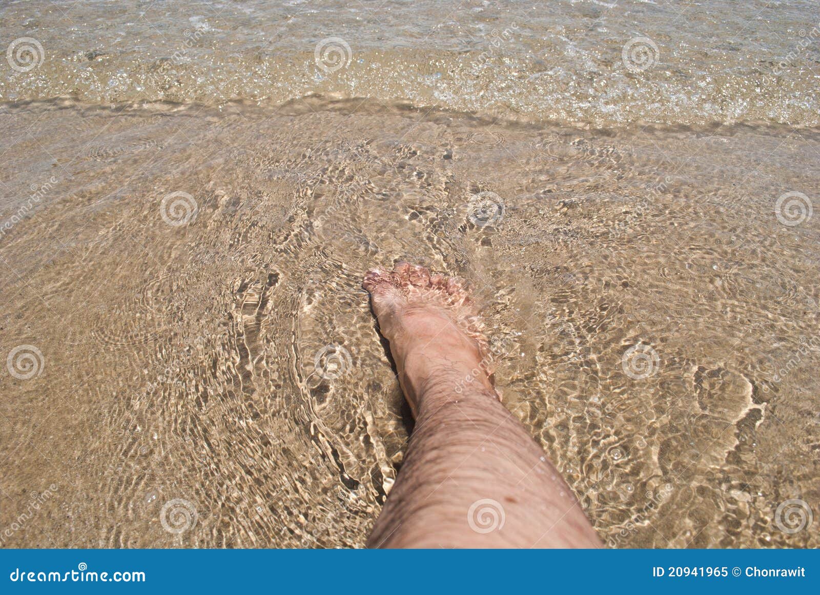 Foot in water stock image. Image of relaxation, ocean - 20941965