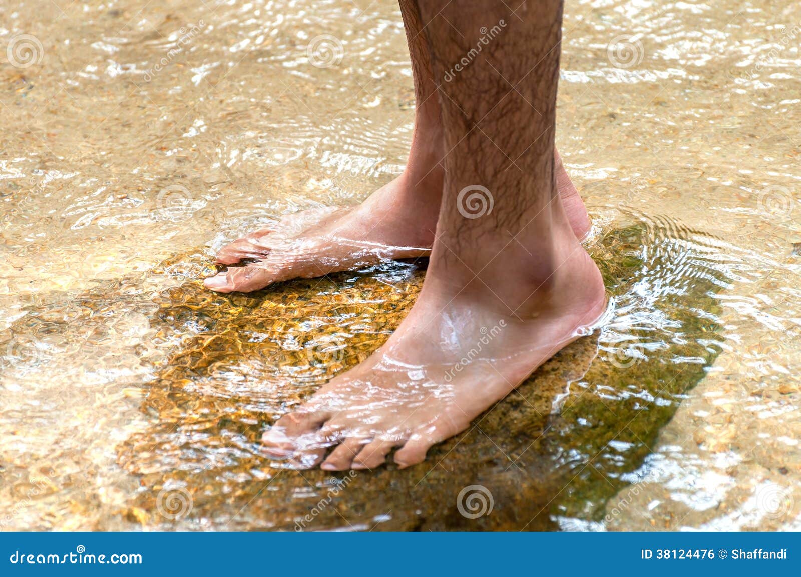 Foot in water stock photo. Image of toes, beach, bare - 38124476