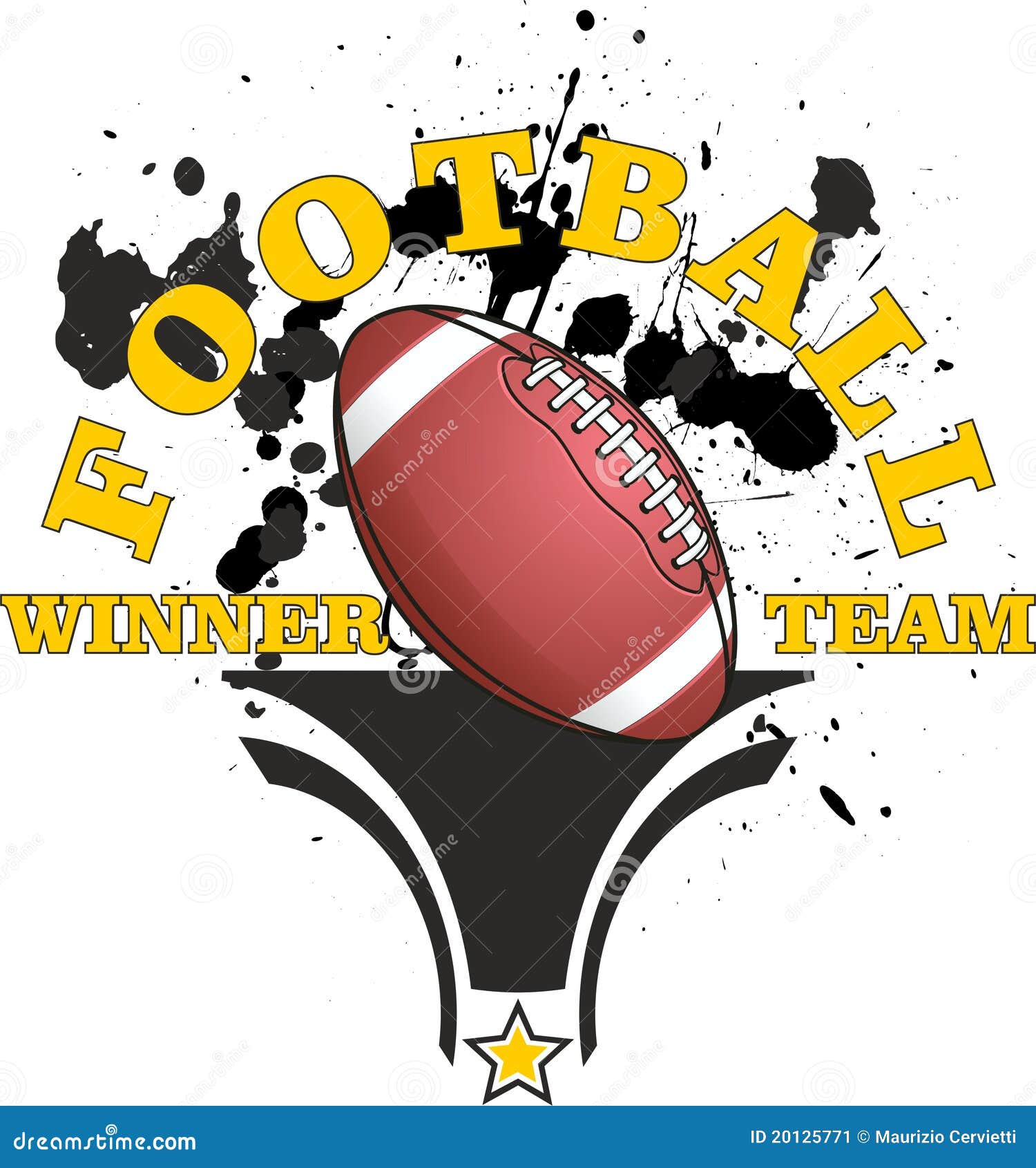 Football stock vector. Illustration of sport, winner - 20125771
