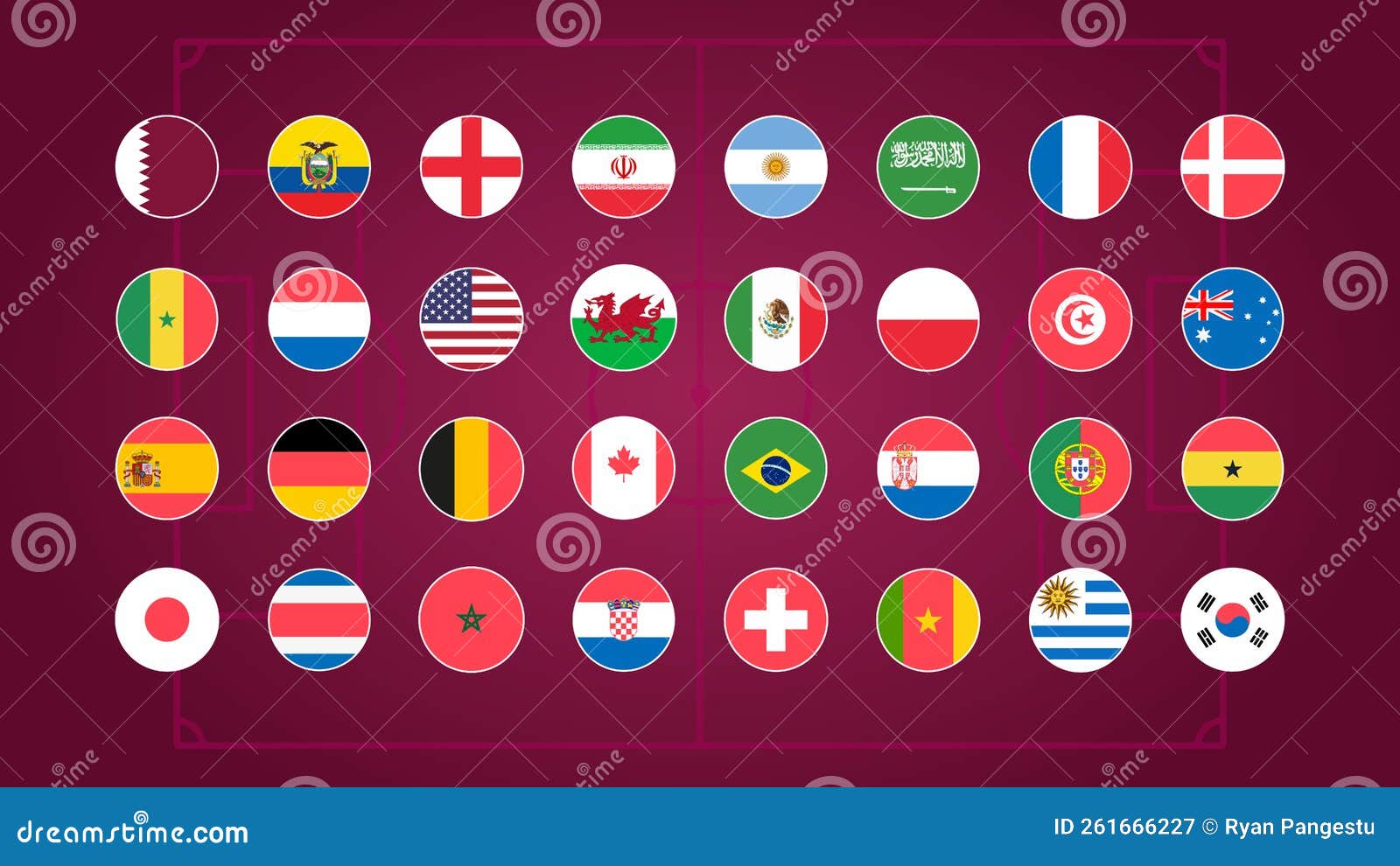 Set Of Round Flags World Vector Icons. Most Popular Country Flags In ...