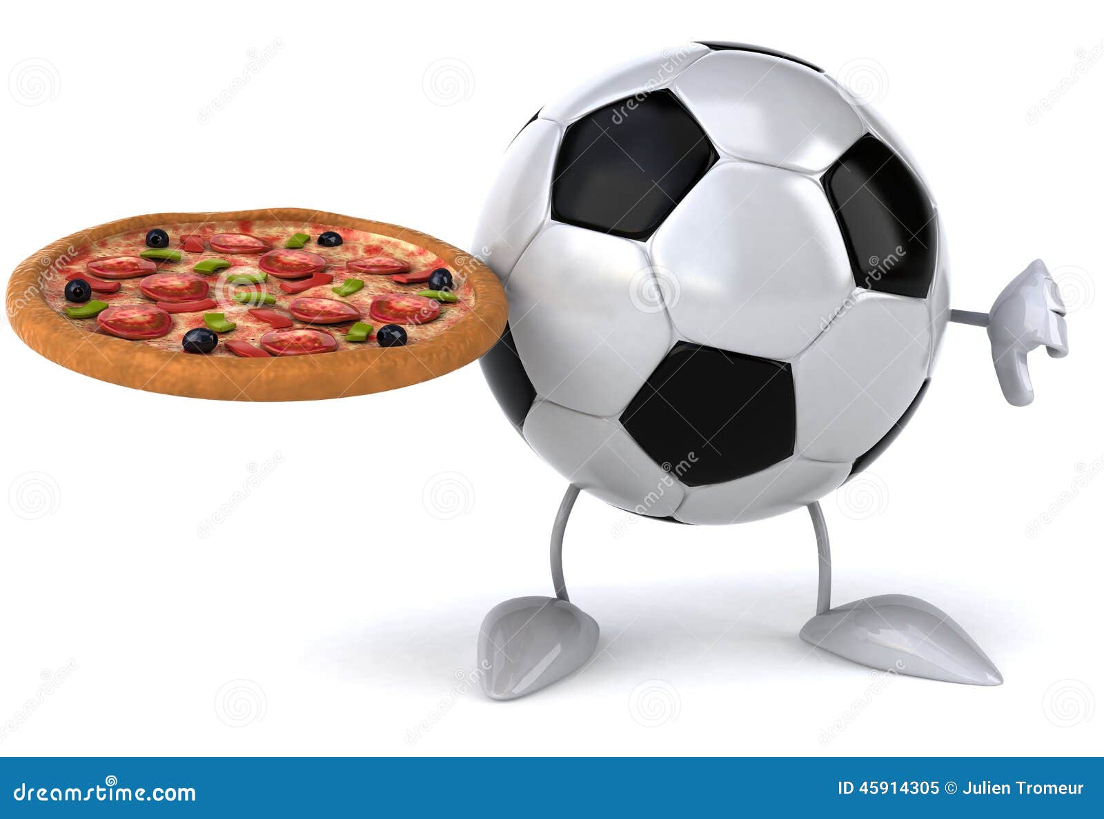 Football stock illustration. Illustration of pizza, action - 45914305
