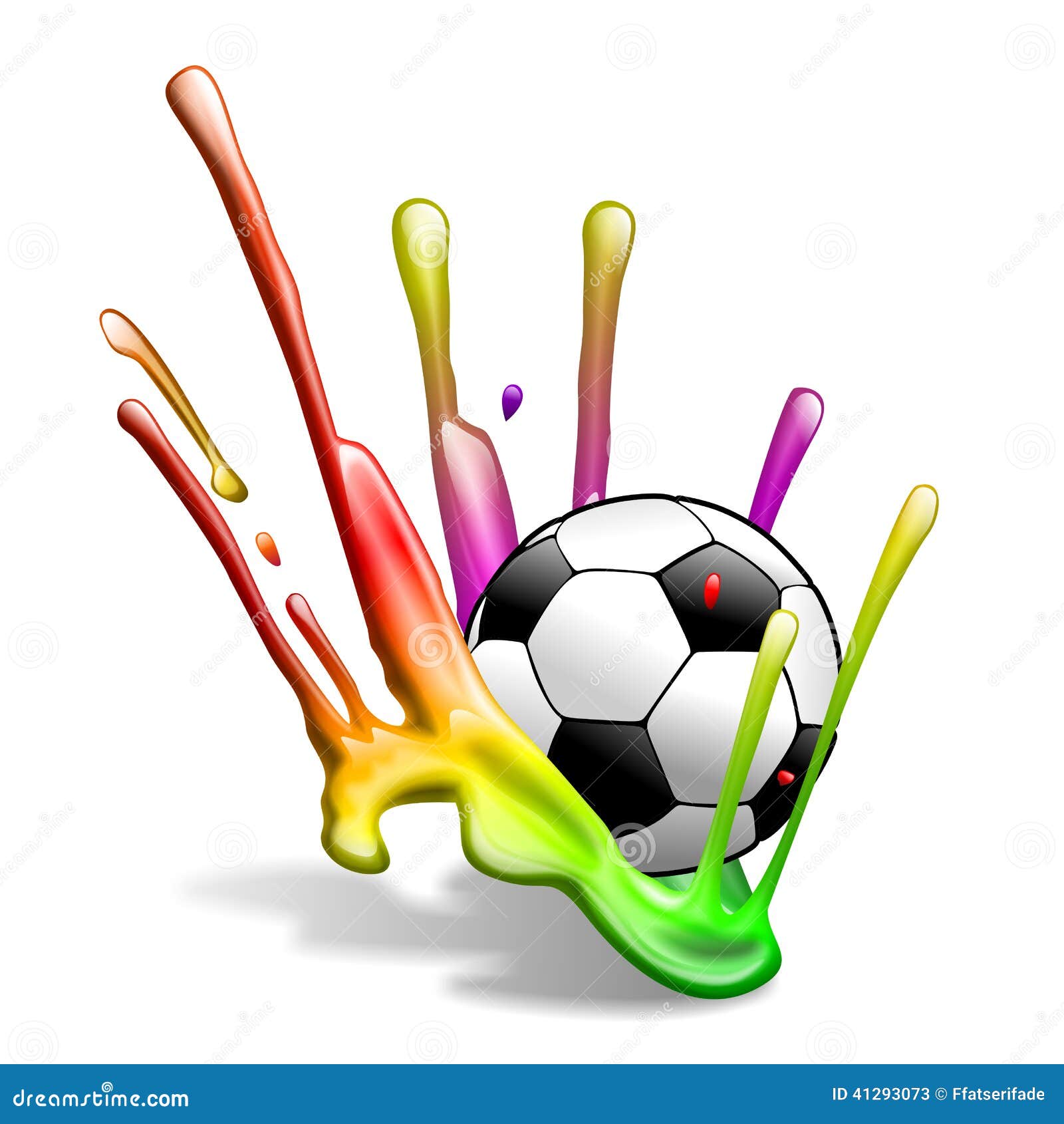 Football stock illustration. Illustration of ball, colorful - 41293073