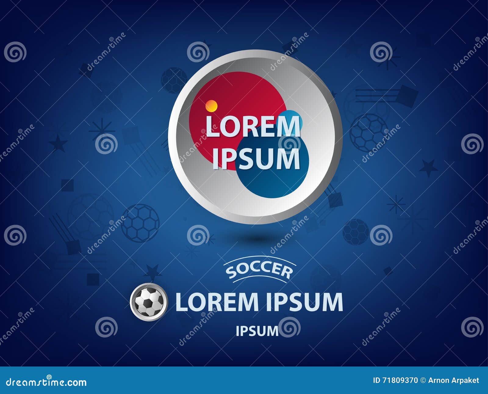 Football Advertising Banner with Background Stock Vector - Illustration ...