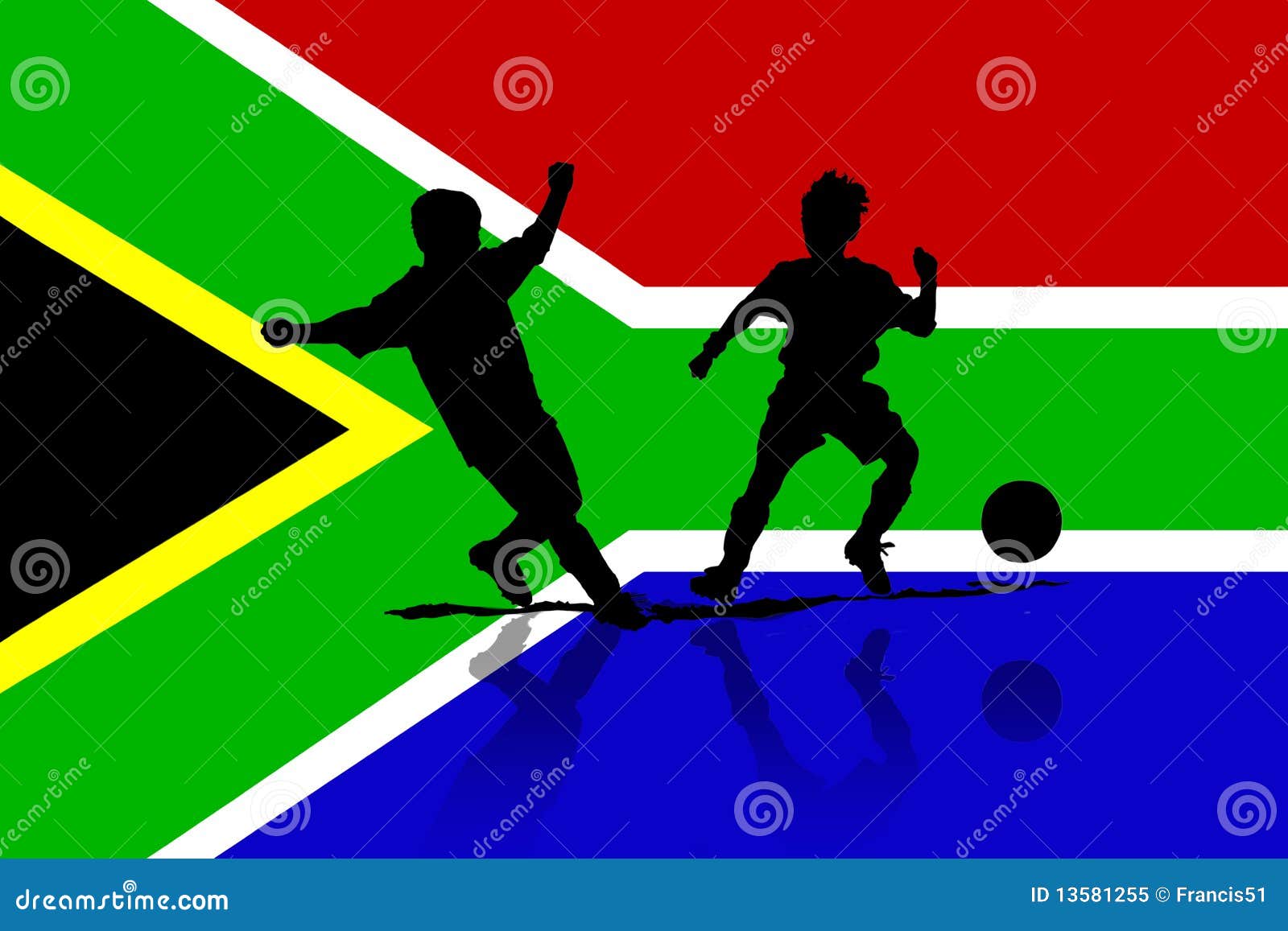 Football in Africa stock illustration. Illustration of world - 13581255