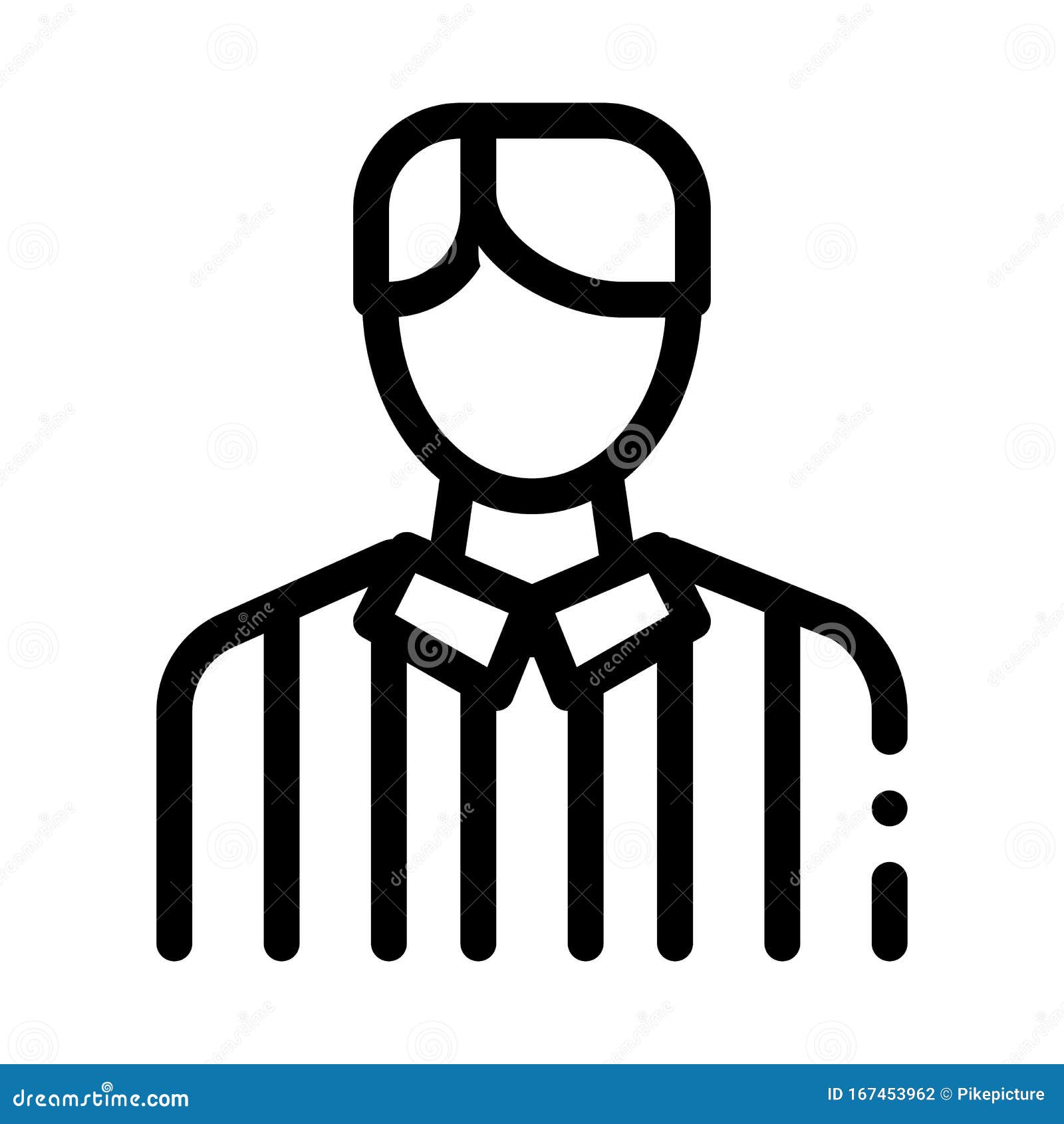 Football Arbitrator Icon Outline Illustration Stock Vector
