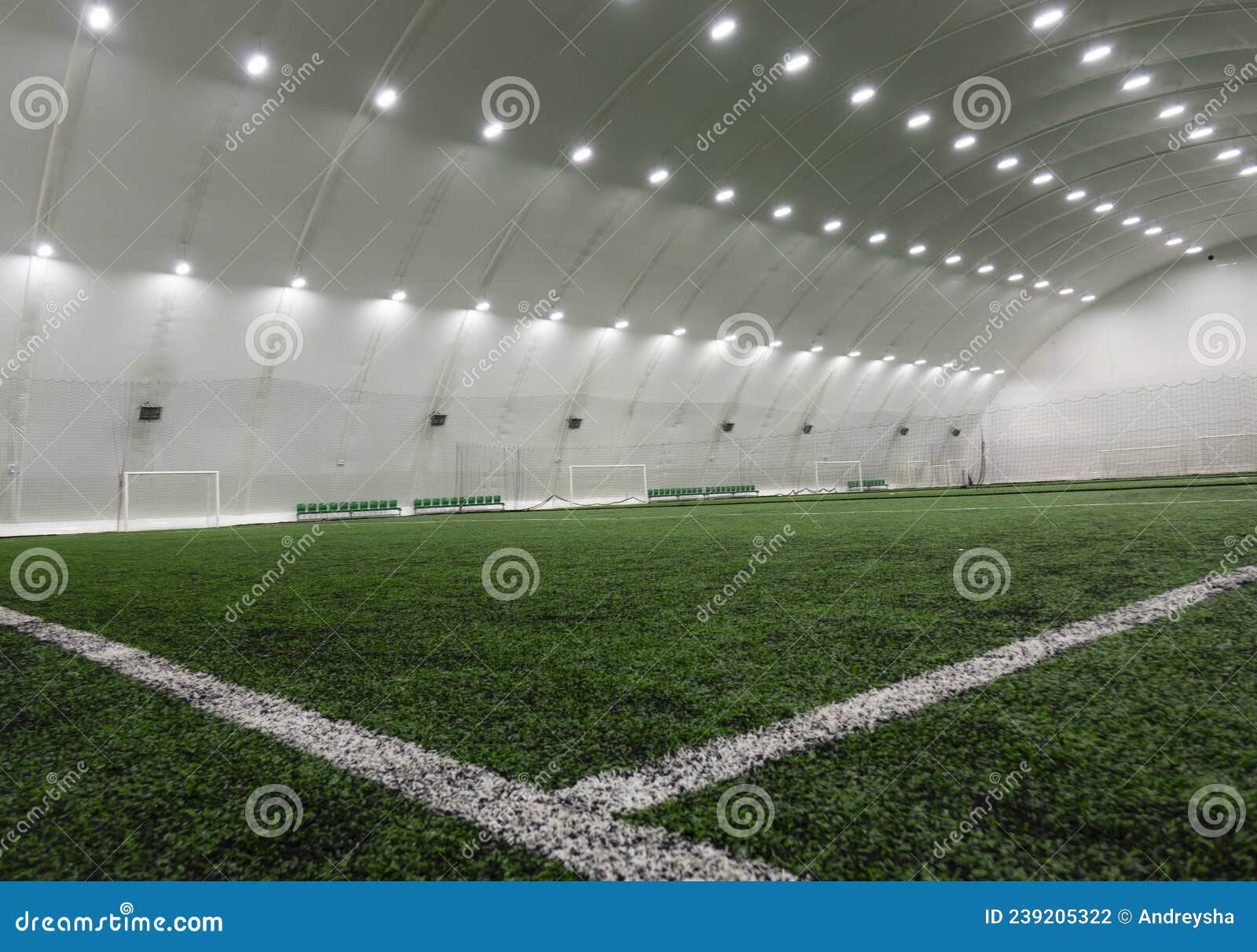 Football Arena, with Artificial Grass, with Copy Space. Stock Photo ...