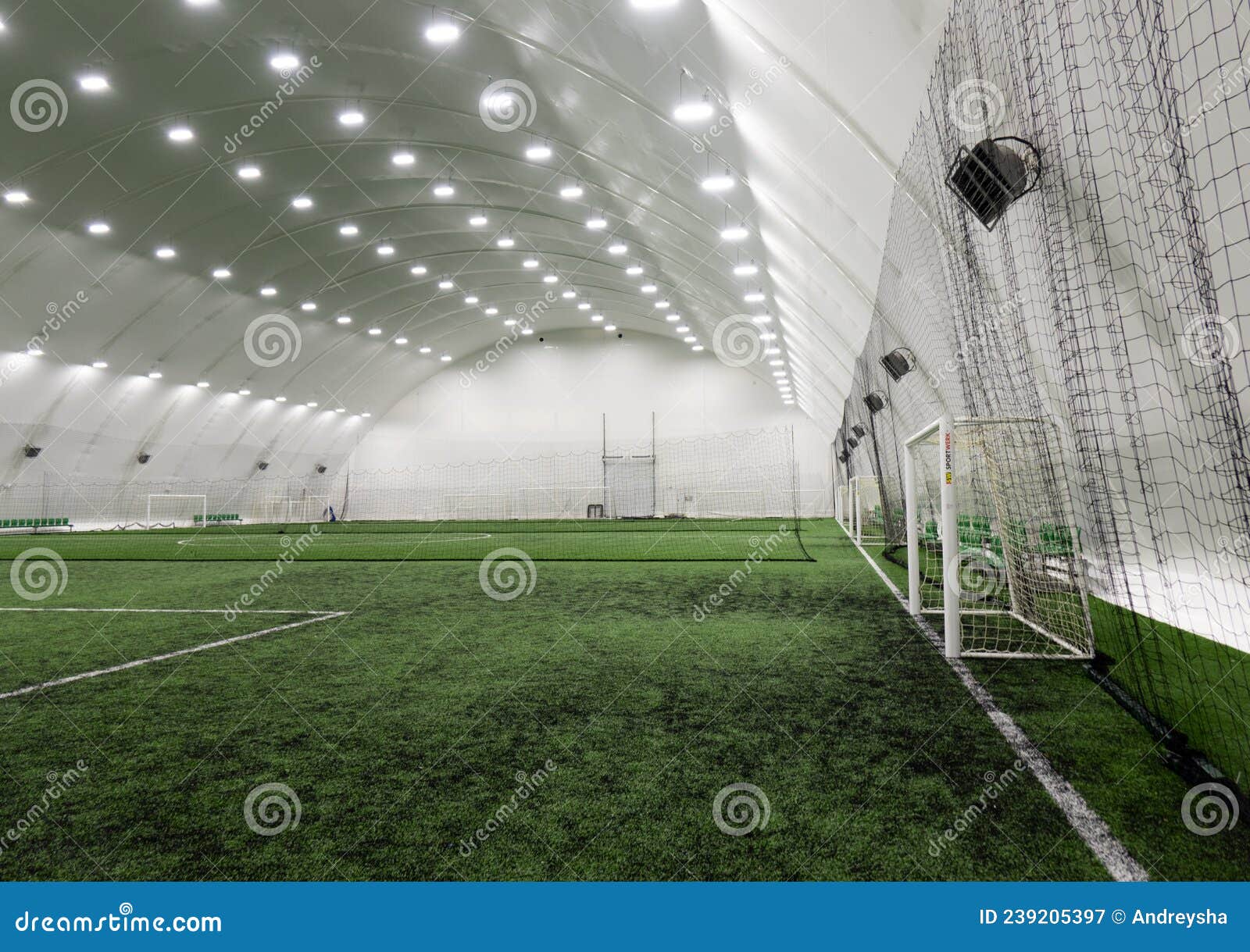Football Arena, with Artificial Grass, with Copy Space. Stock Image ...