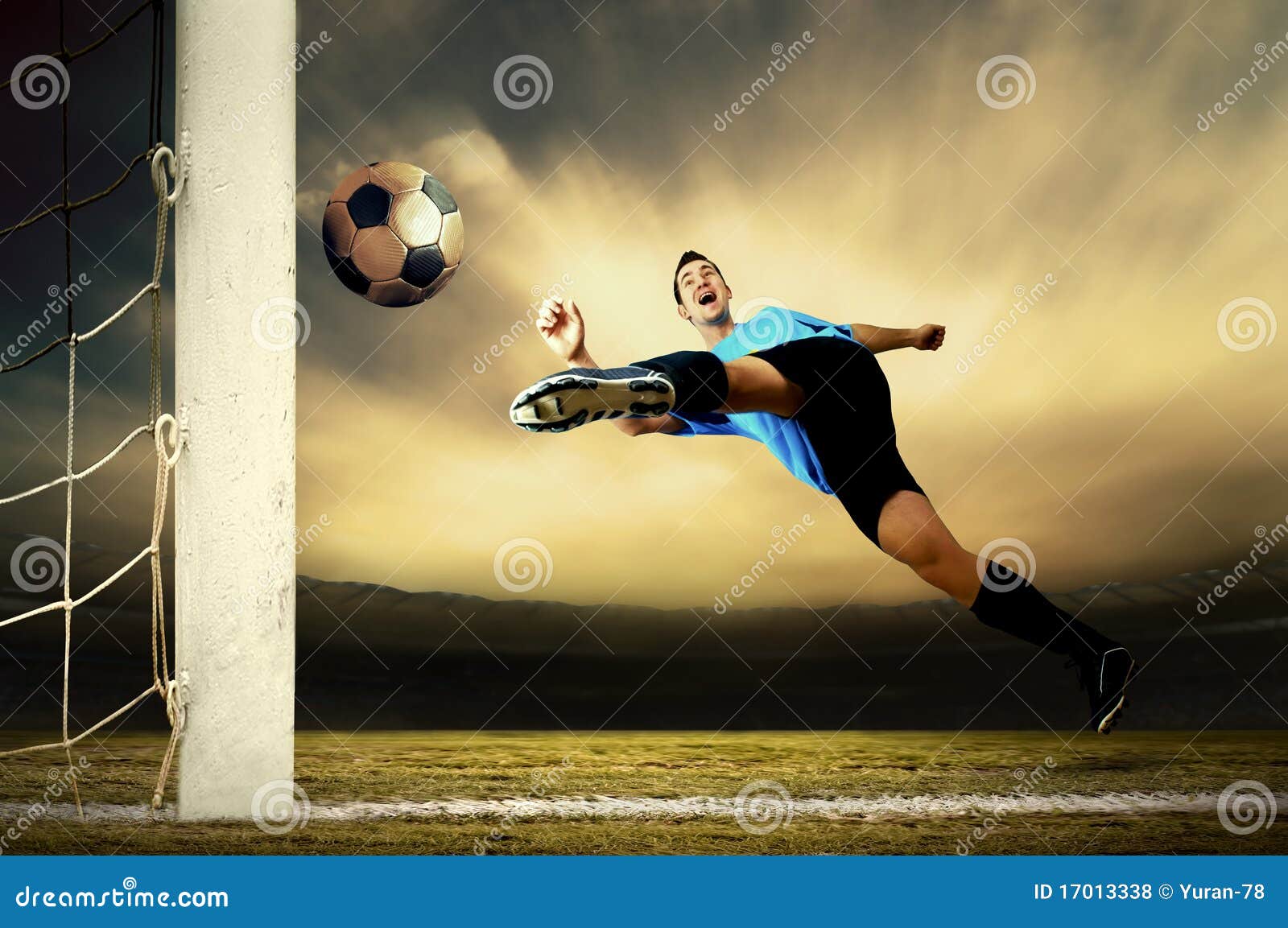 Football attack stock photo. Image of clouds, competitive - 17013338