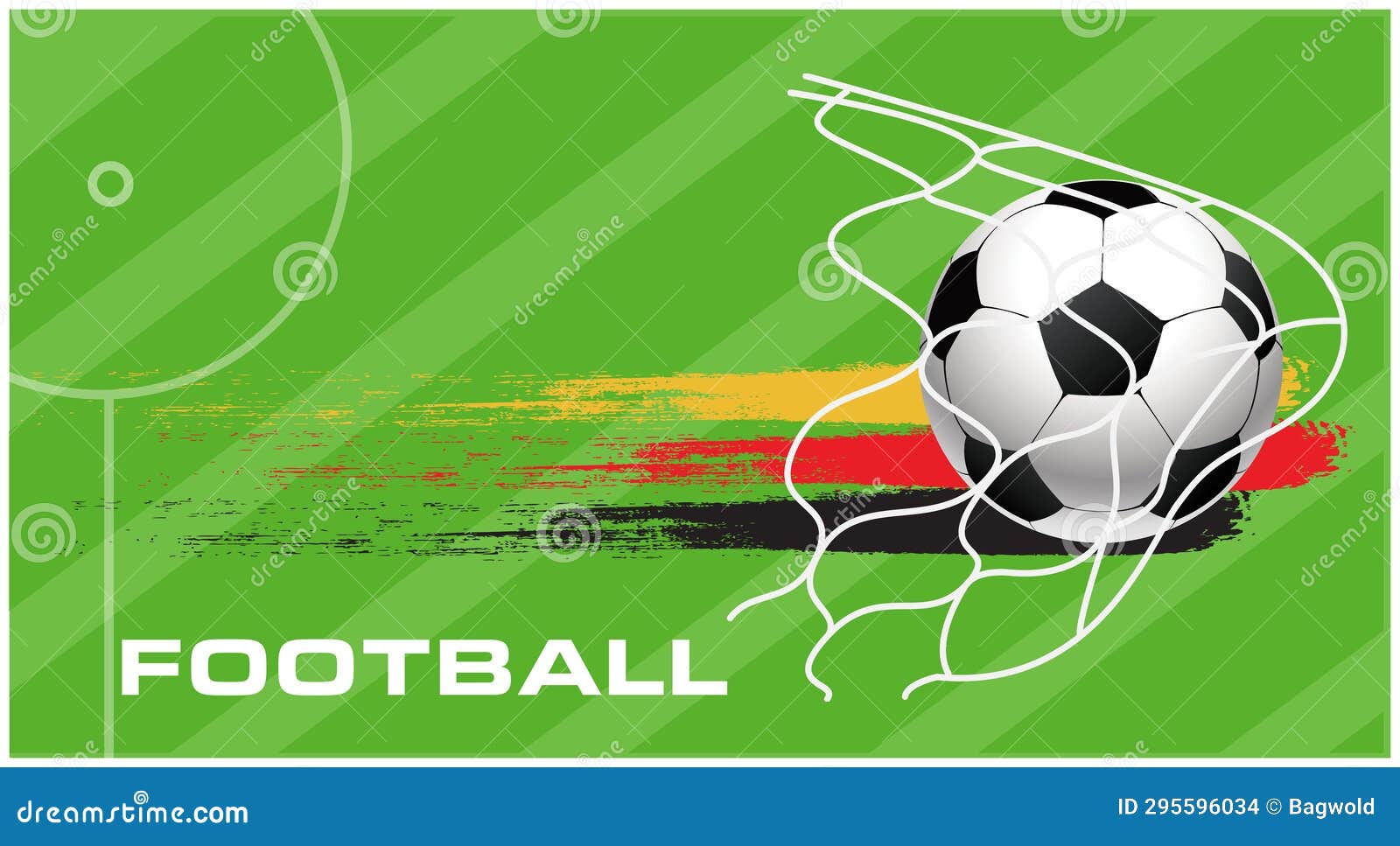 Football Back of the Net Vector Illustration Stock Vector ...