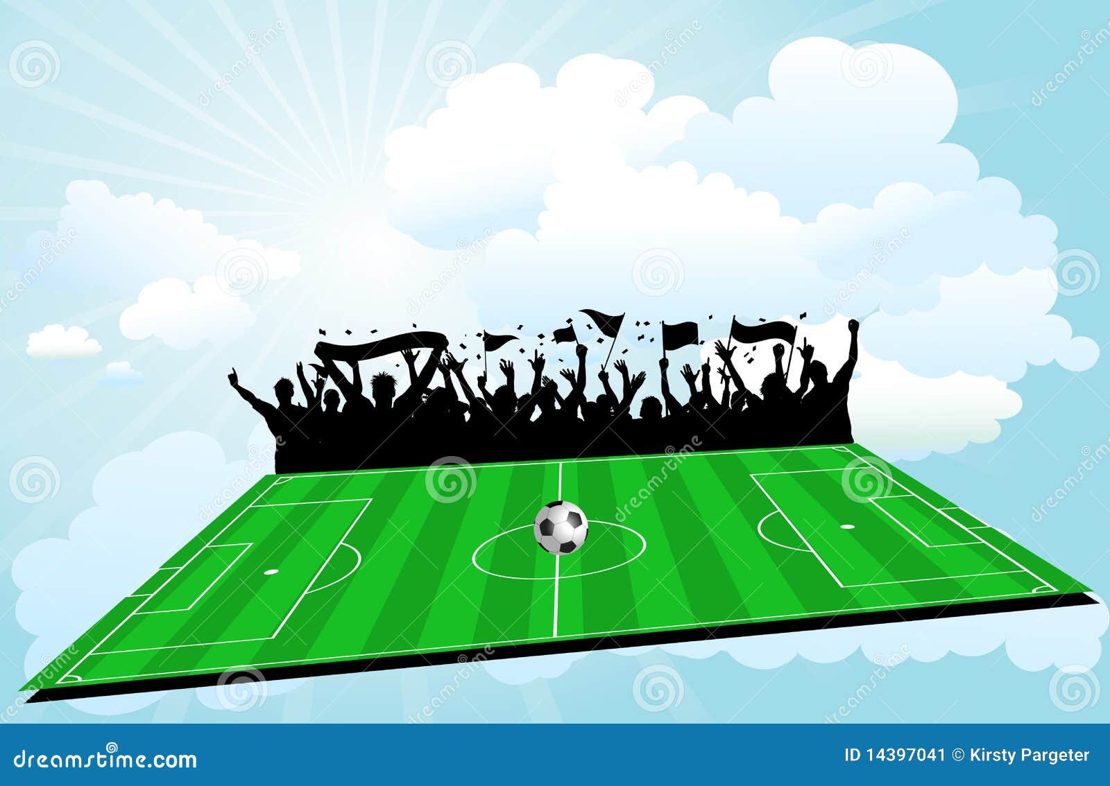 Football Background Cartoon Vector | CartoonDealer.com #14397041