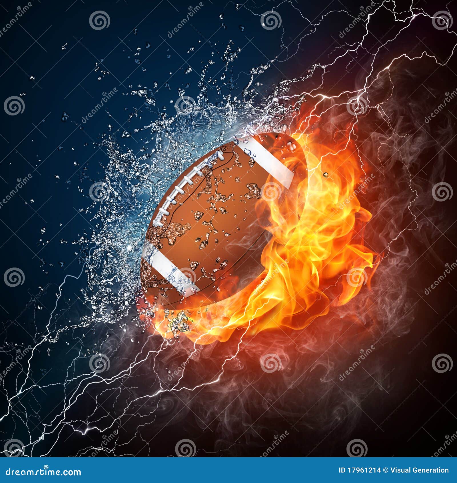 Football On Fire Royalty-Free Stock Photo | CartoonDealer.com #13988073