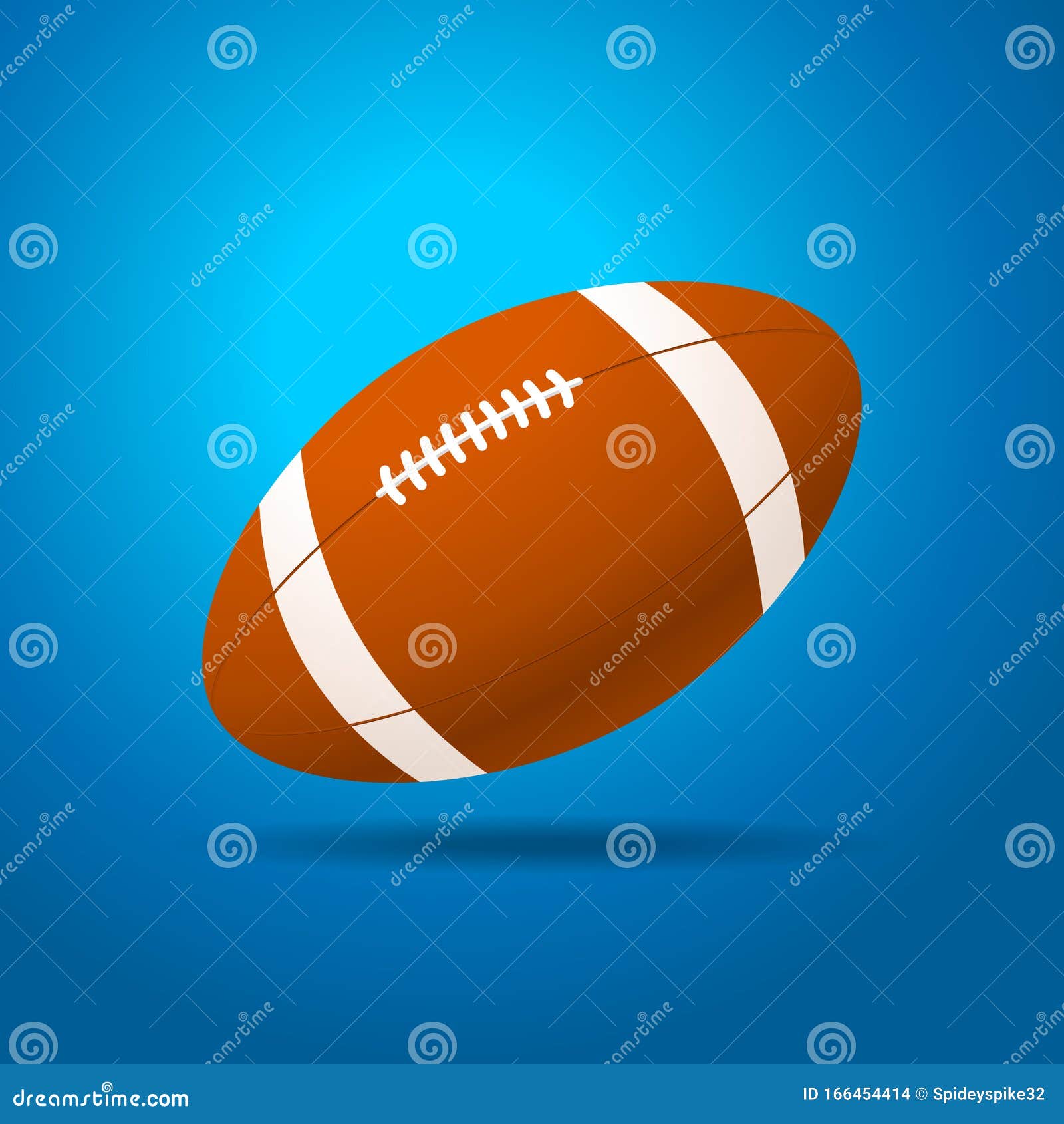 Football Ball with Blue Background. Isolated Vector Illustration Stock ...