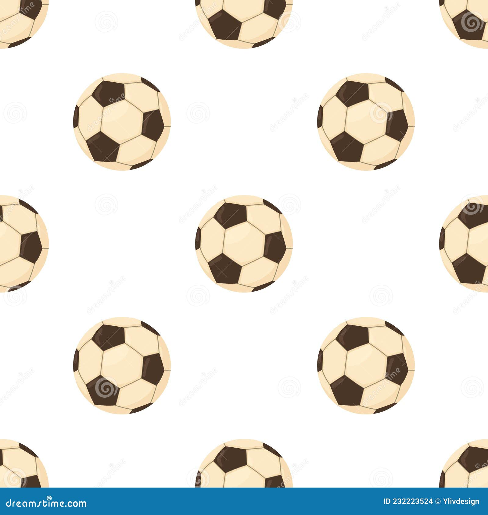 Football Ball Pattern Seamless Vector Stock Vector - Illustration of ...