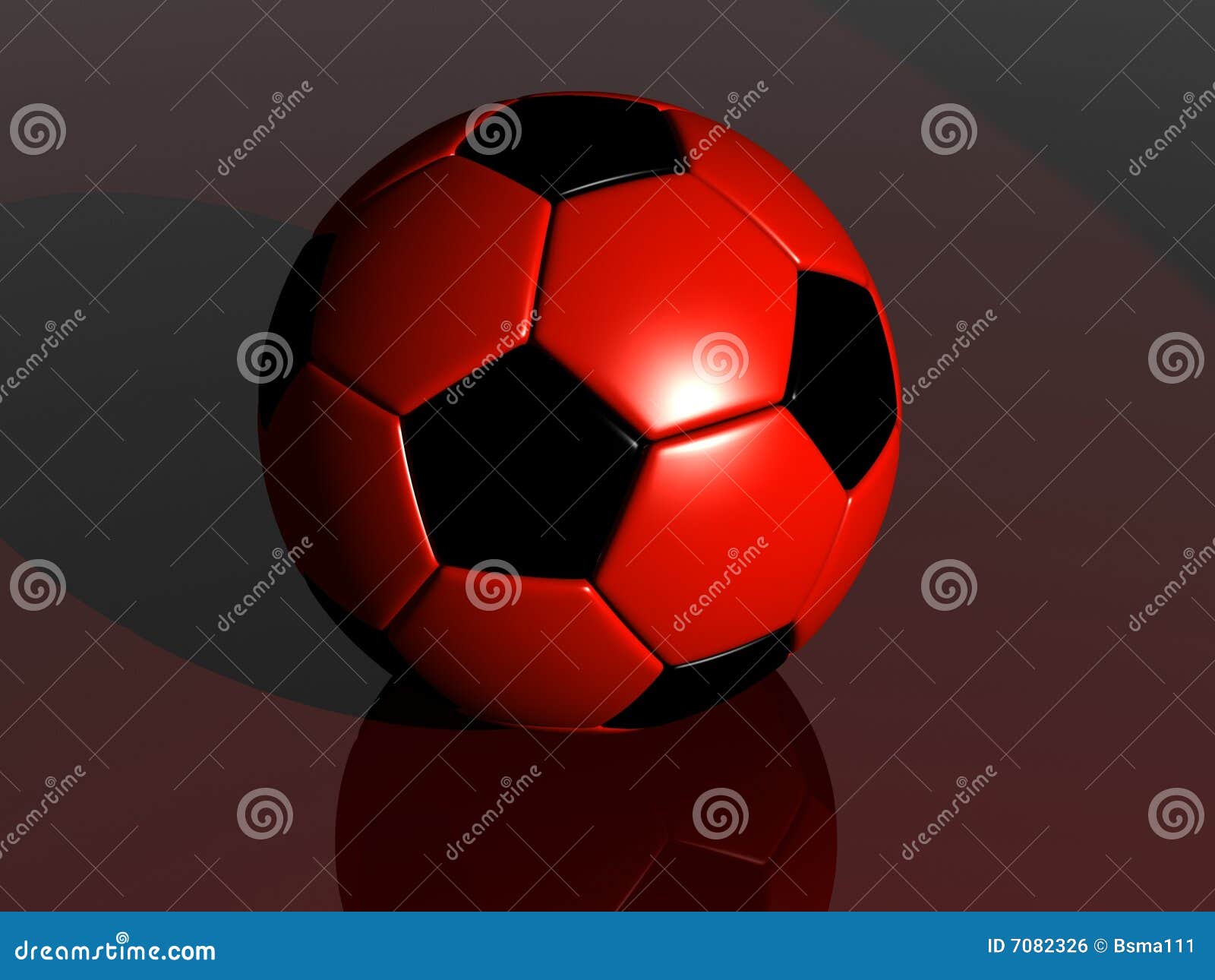 Football ball red stock illustration. Illustration of fast - 7082326