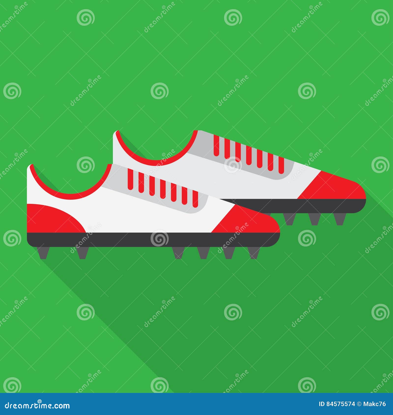Football boot flat icon stock vector. Illustration of footwear - 84575574