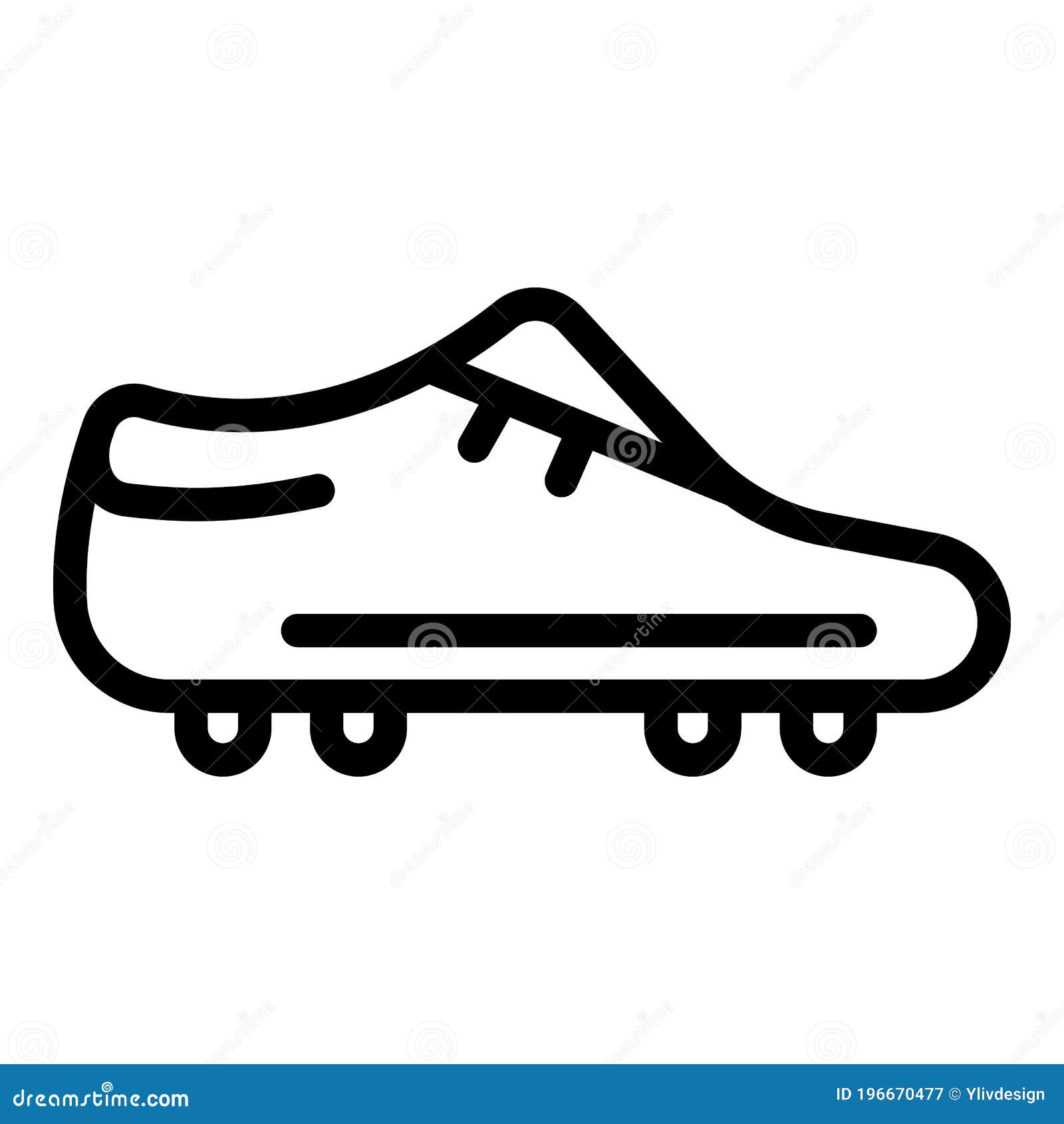 Football Boot Icon, Outline Style Stock Vector - Illustration of ...