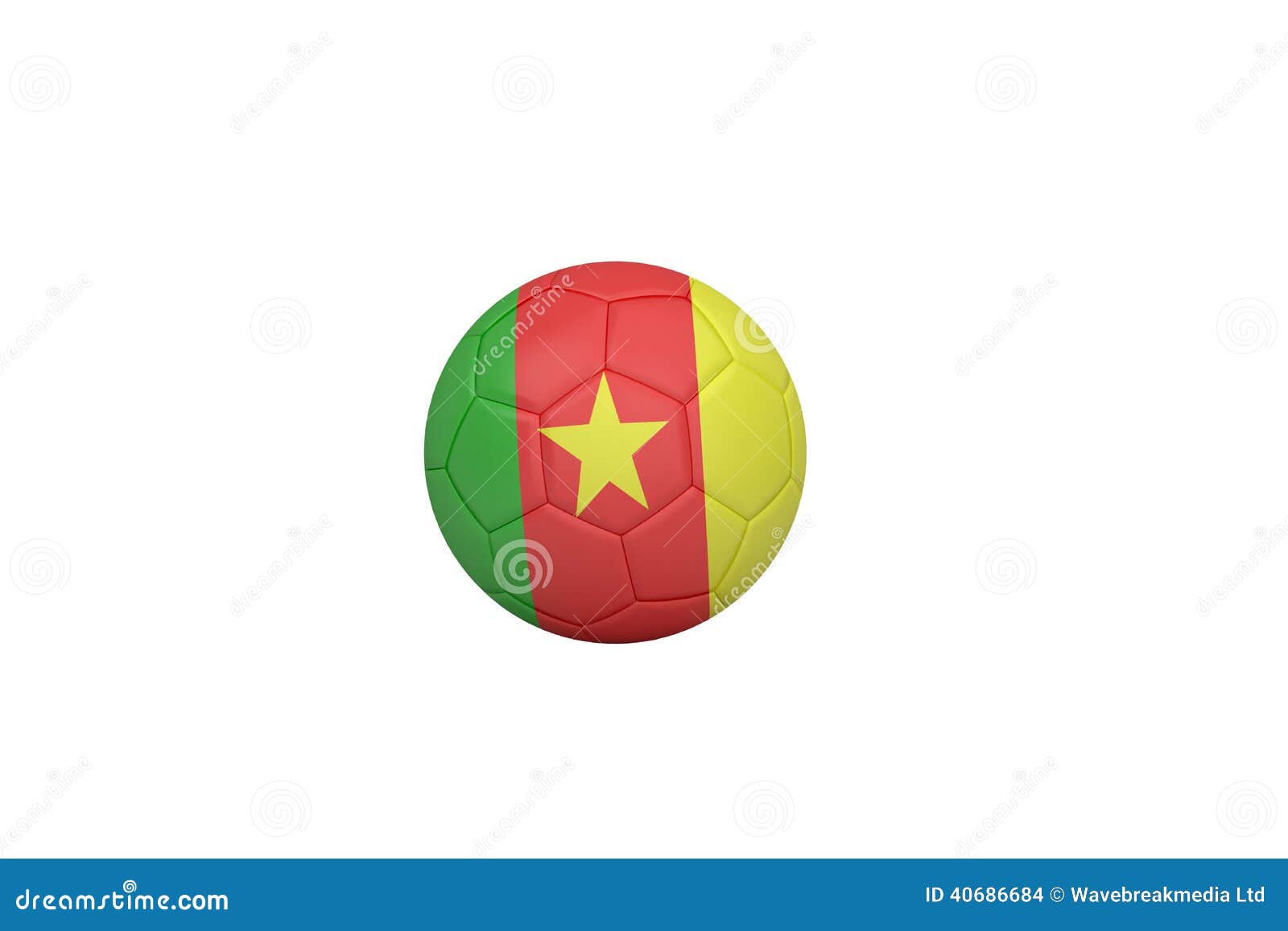 Football in Cameroon Colours Stock Illustration - Illustration of ...