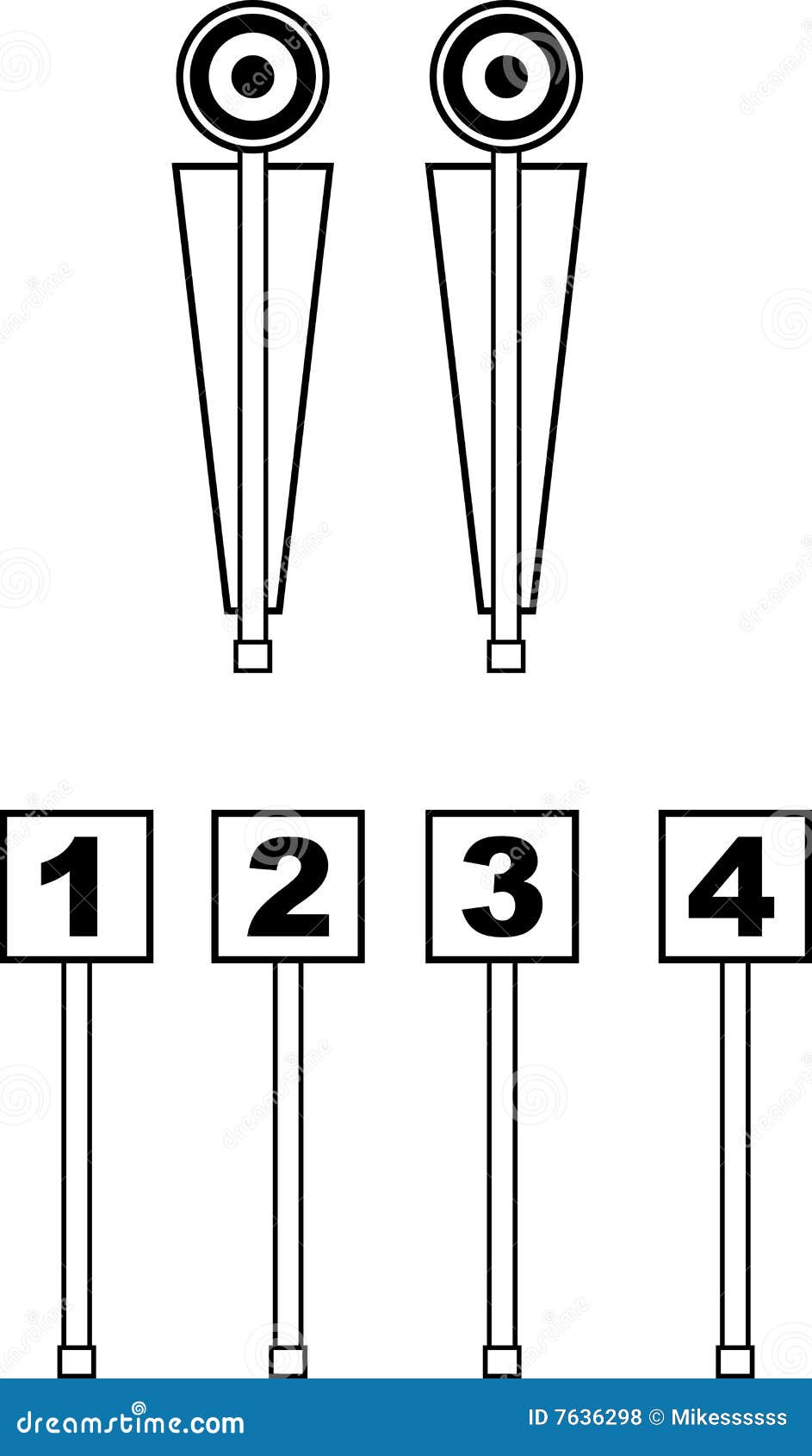 Football Chains and Down Markers Vector Stock Vector - Illustration of ...