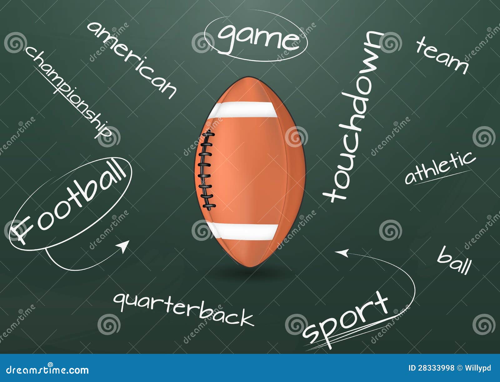 Football chalkboard stock vector. Illustration of communication - 28333998