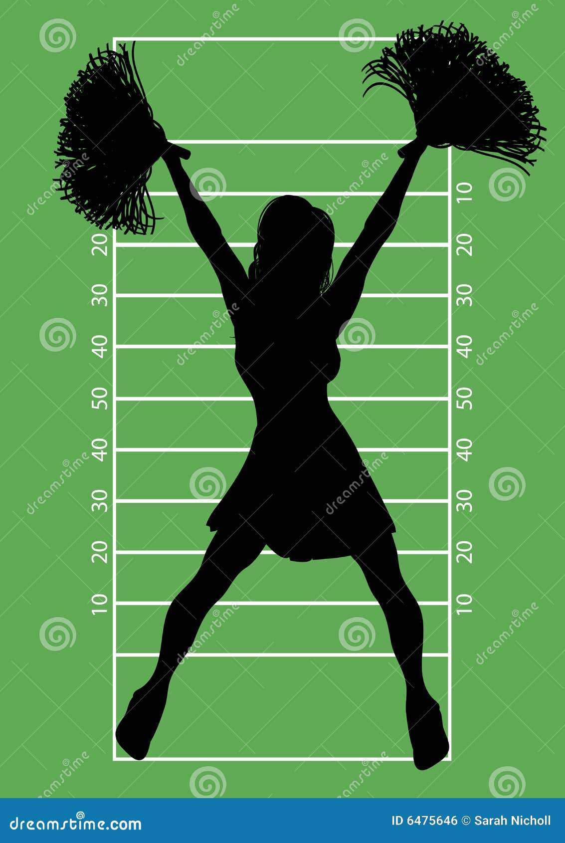 Football Cheerleader 6 Stock Illustrations – 4 Football Cheerleader 6 ...