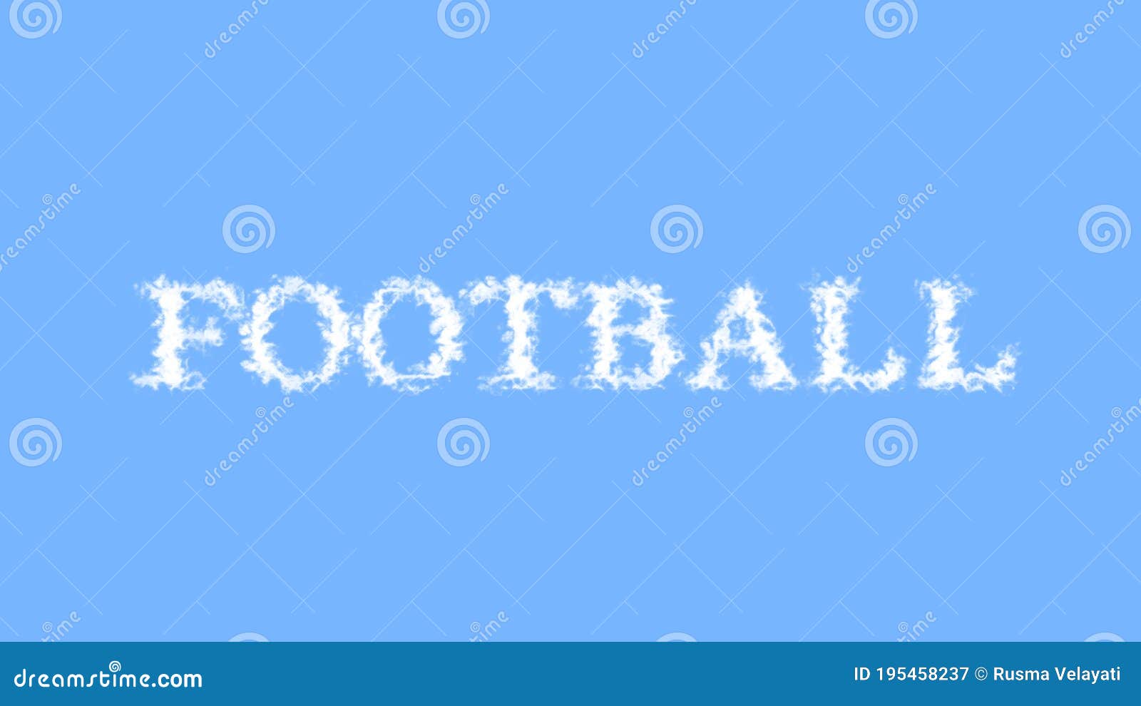 Football Cloud Text Effect Sky Isolated Background Stock Illustration ...