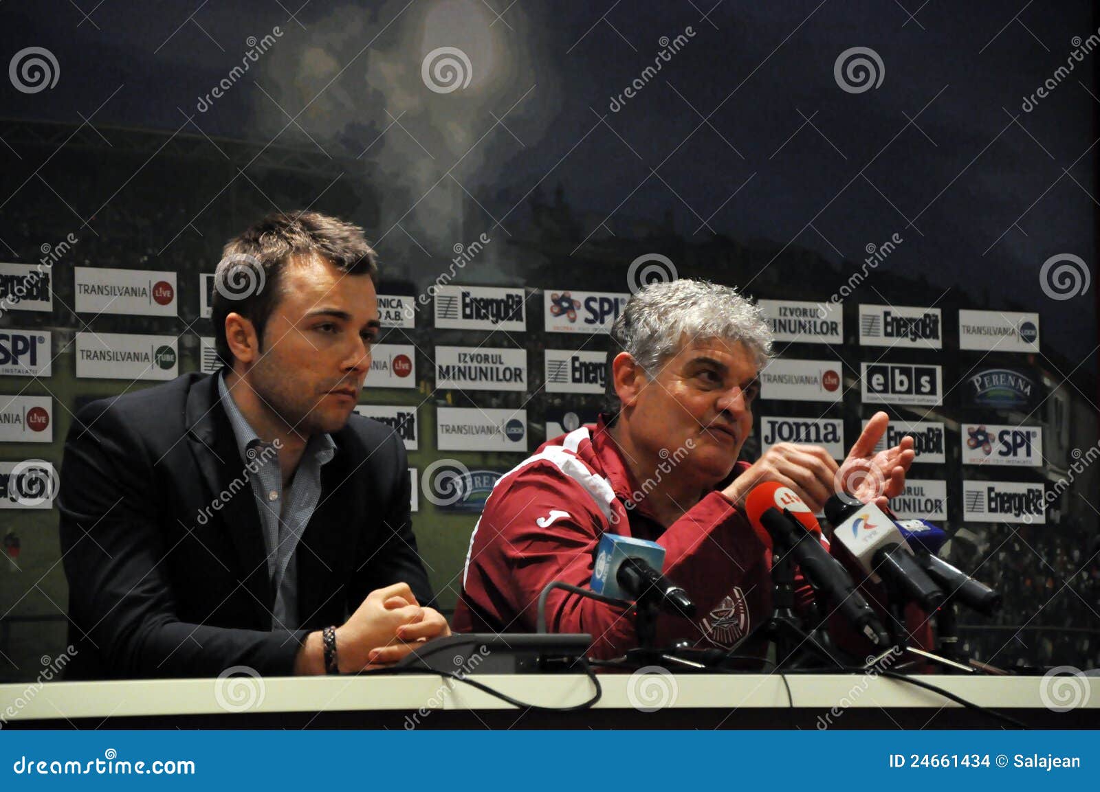 Football Coach at a Press Conference Editorial Stock Image - Image of ...