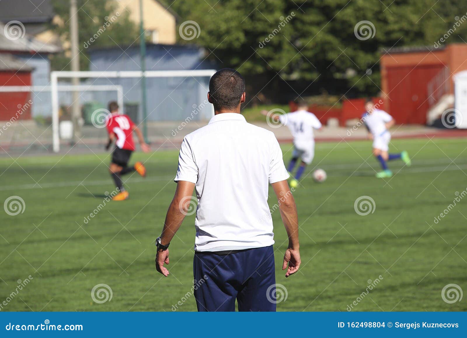 Football Coach Watching the Match Editorial Stock Image - Image of ...
