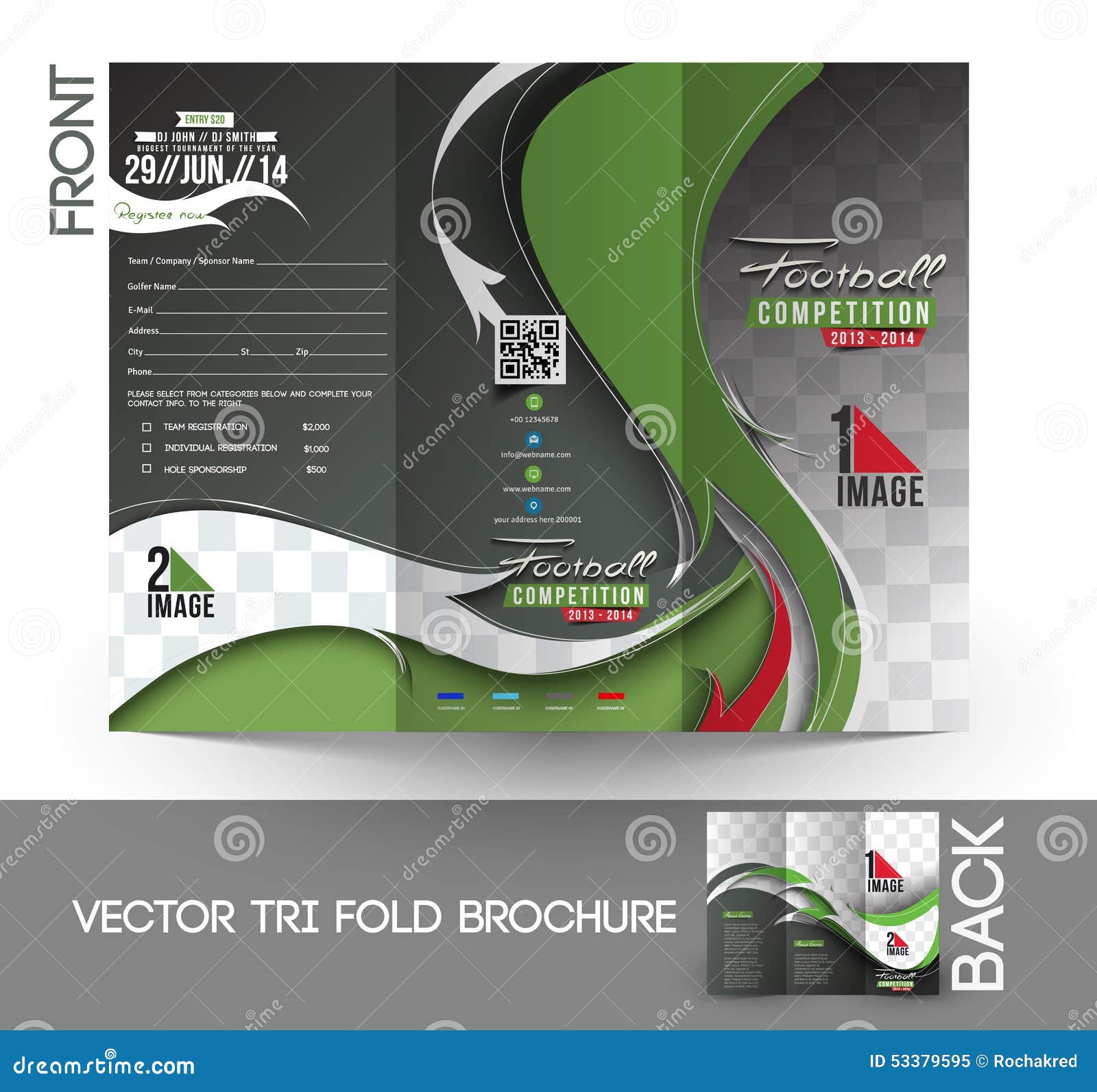 Football Competition Brochure Stock Vector - Illustration of idea ...