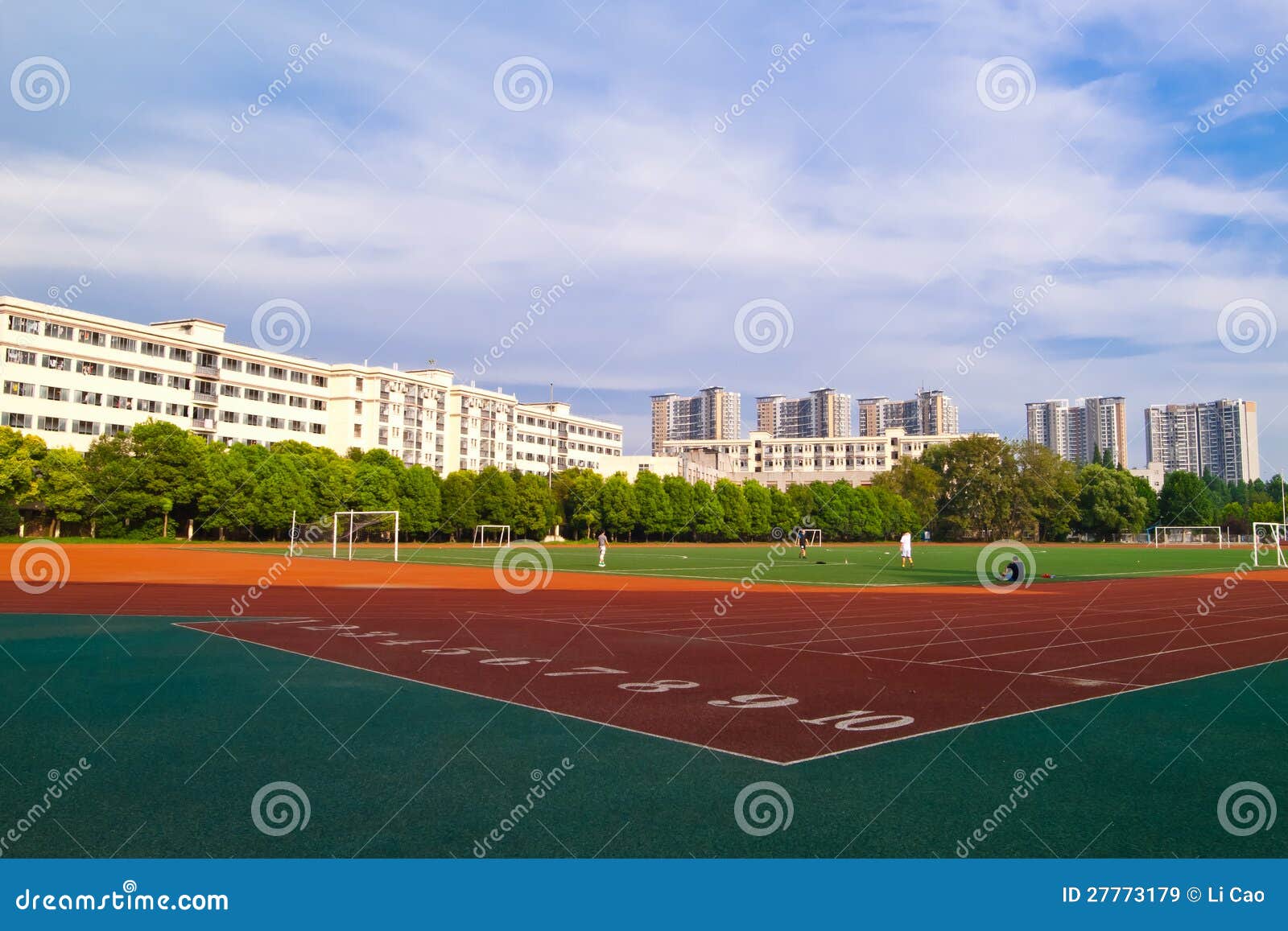 Football courts stock image. Image of tree, blue, chinese - 27773179