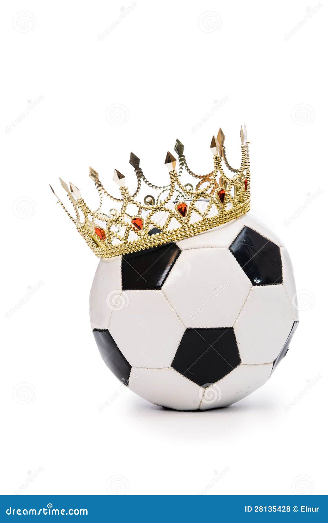Football with crown stock photo. Image of football, gold - 28135428