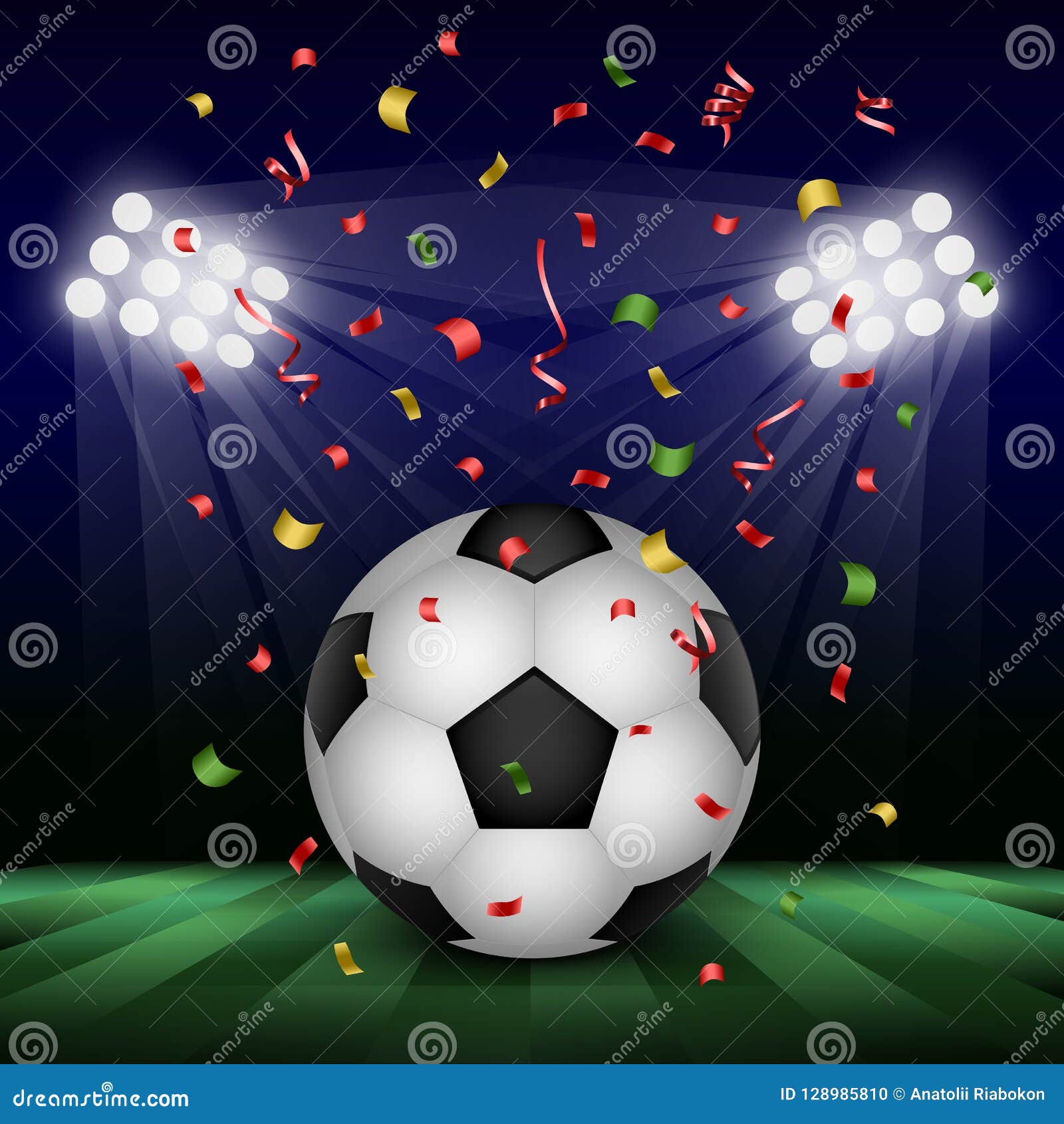 Football Day Concept Background, Realistic Style Stock Vector ...
