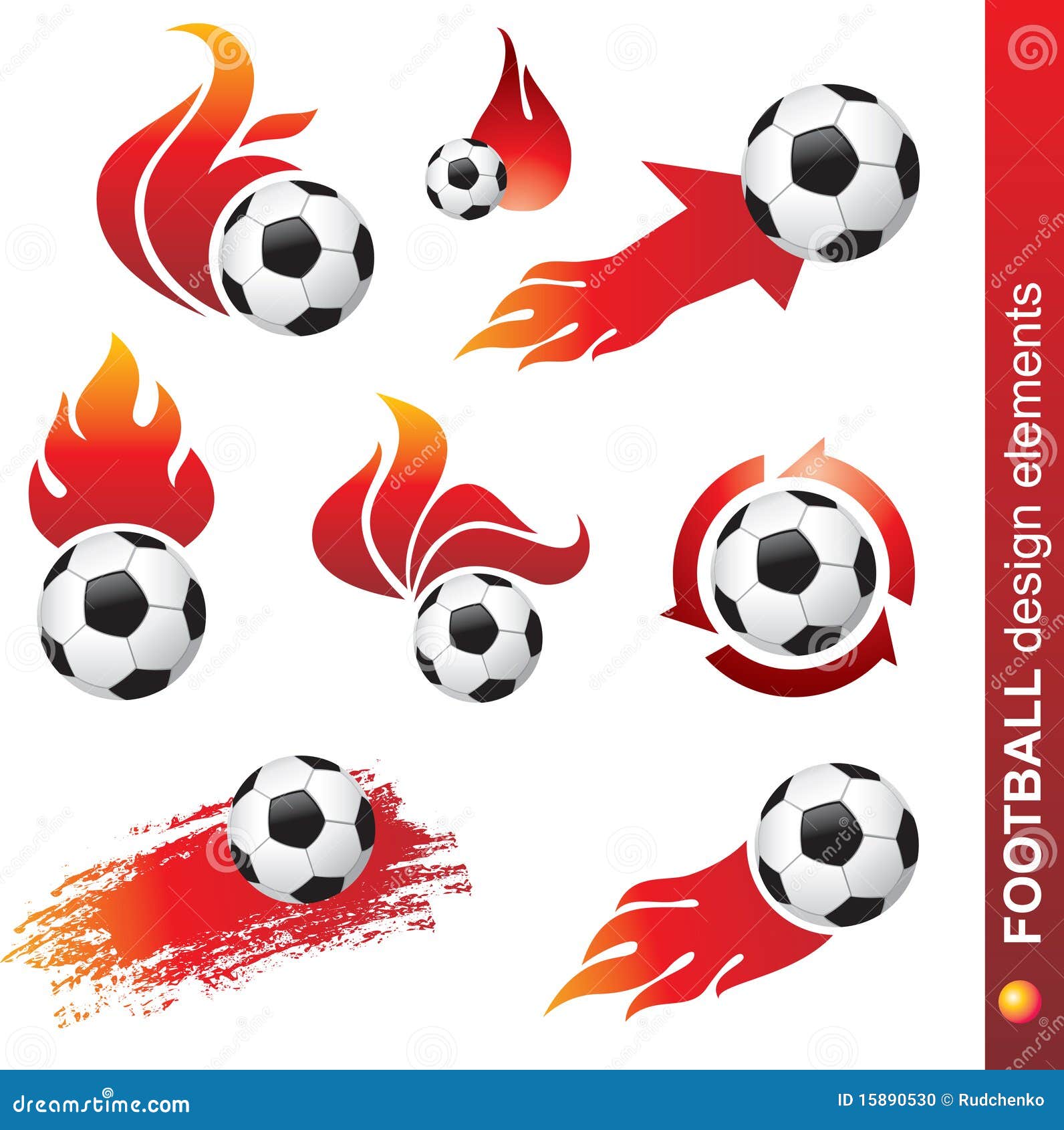 Football design elements stock vector. Illustration of button - 15890530