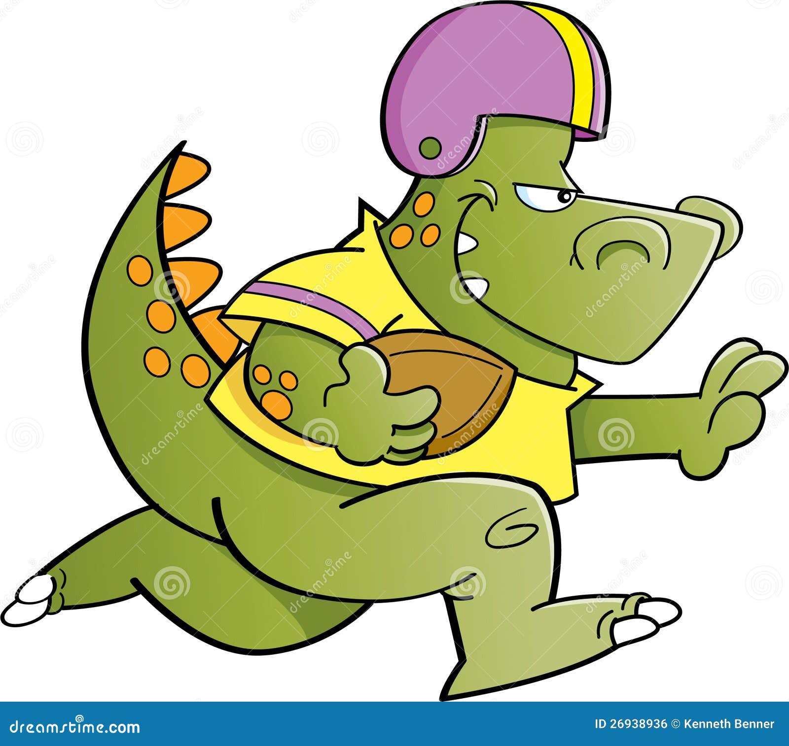 Football dinosaur stock vector. Illustration of funny - 26938936